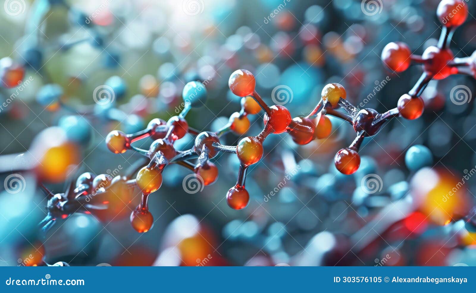 Estructura Del Modelo De Adn Molecular De La Ciencia Stock de ...