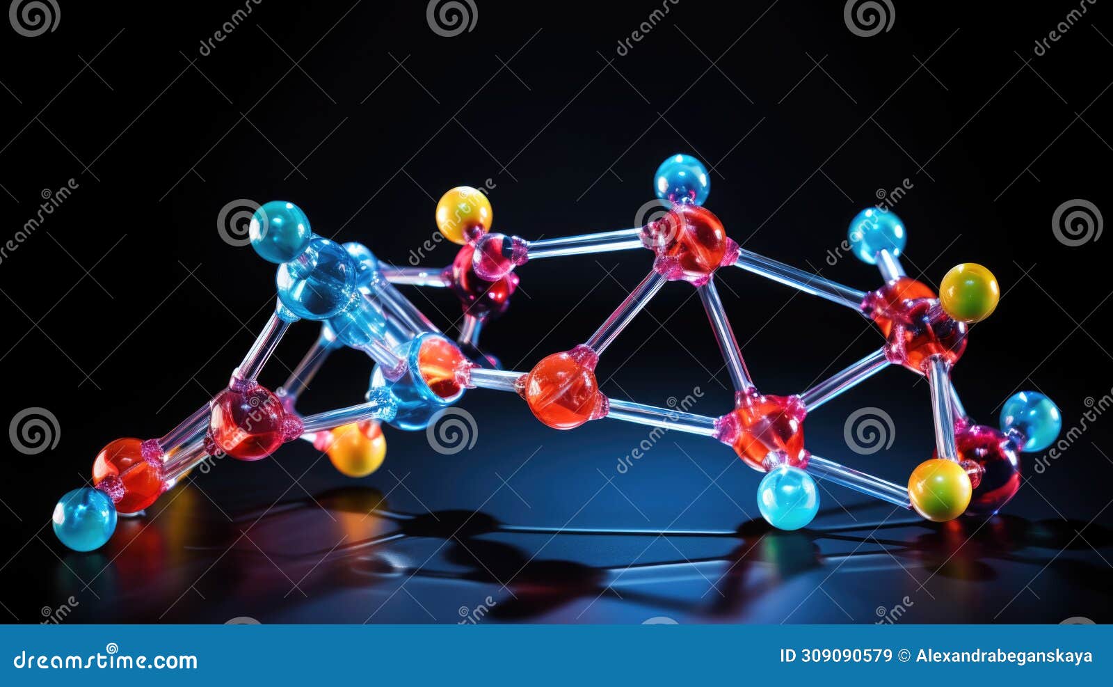 Estructura Del Modelo De Adn Molecular De La Ciencia Stock de ...