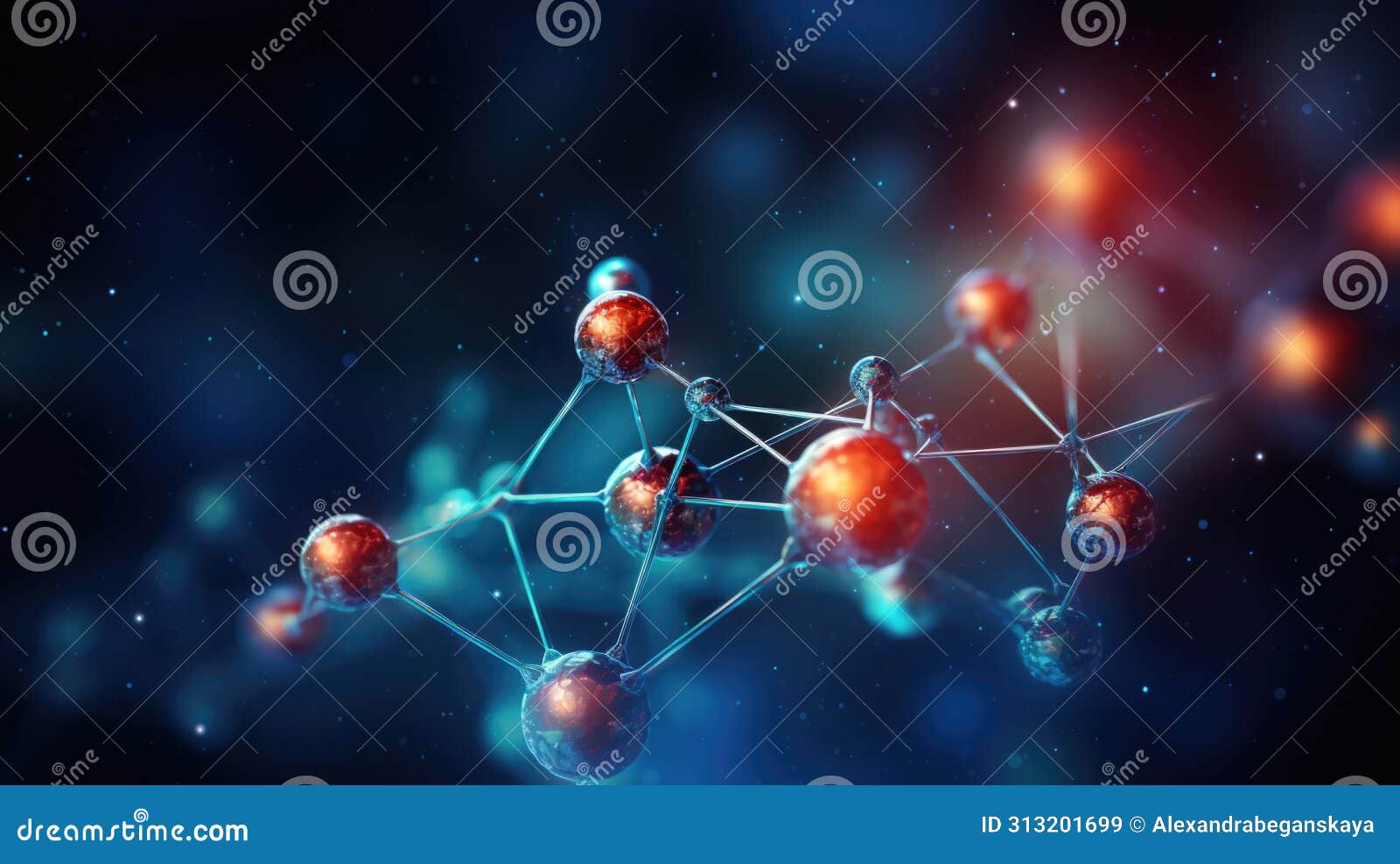 Estructura Del Modelo De Adn Molecular De La Ciencia Stock de ...