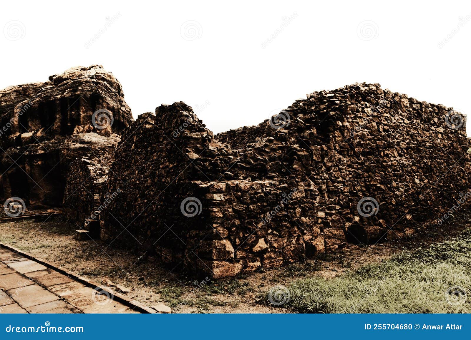 Estructura En Ruinas Dentro De Badami Fort Foto de archivo - Imagen de ...