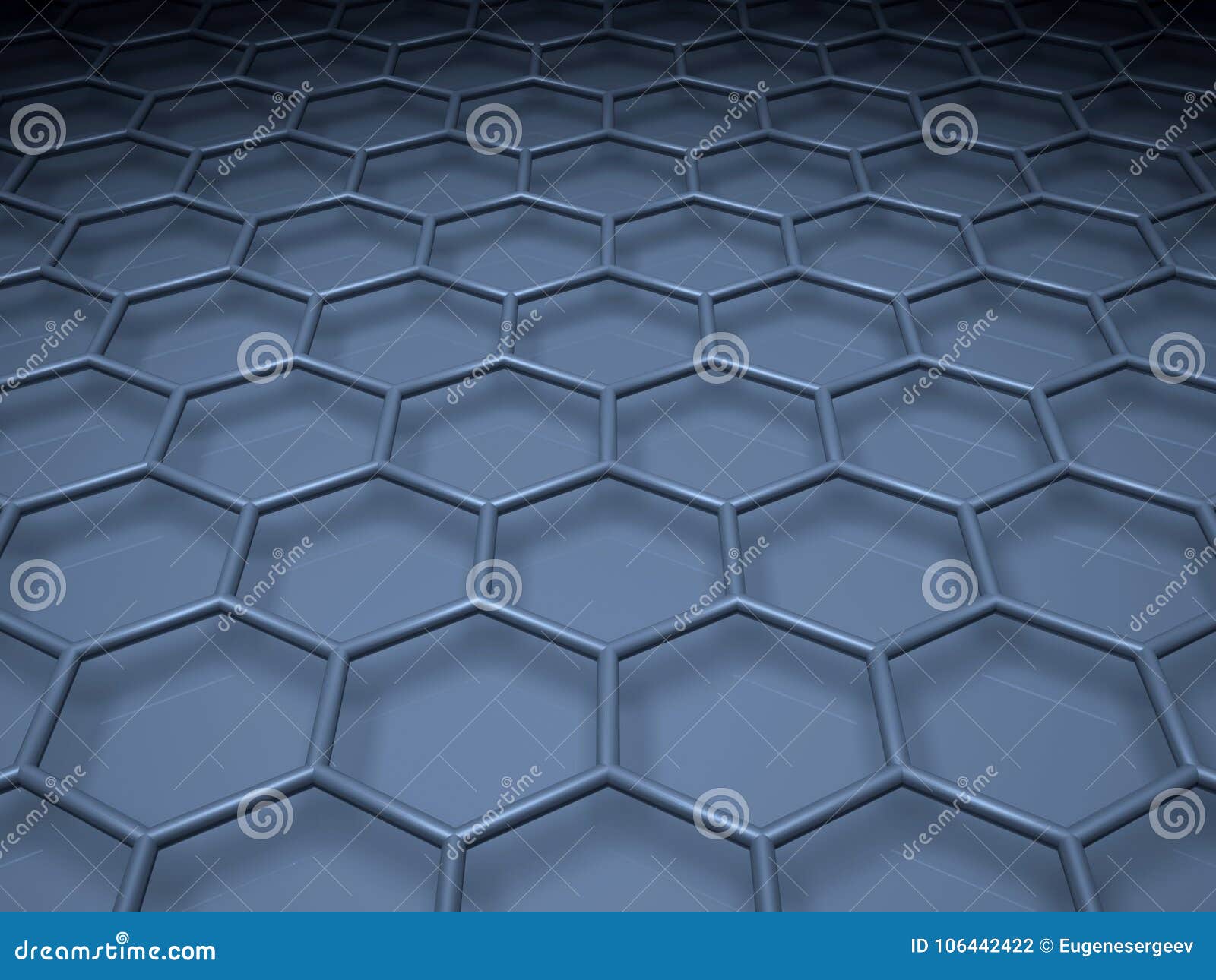 Estructura Hexagonal Azul De La Malla 3 D Stock de ilustración ...