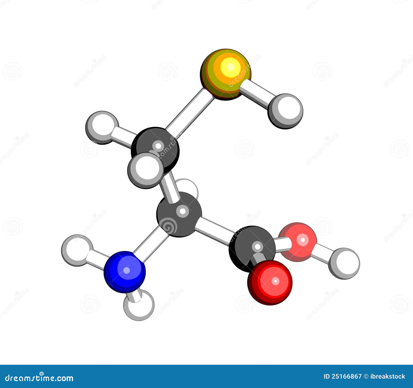 Estructura Molecular De La Cisteína Del Aminoácido Fotografía de ...