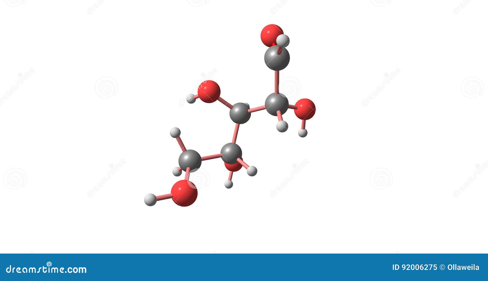 Estructura Molecular De La Ribosa Aislada En Blanco Stock de ...
