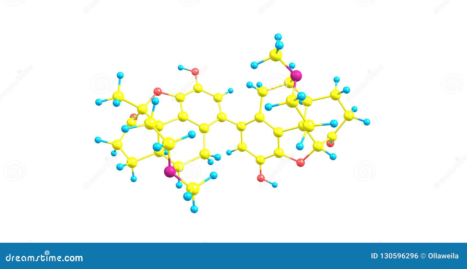 Estructura Molecular De Metopon Aislada En Blanco Stock de ilustración ...