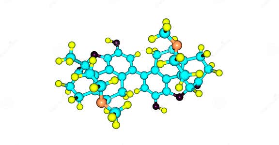 Estructura Molecular De Metopon Aislada En Blanco Stock de ilustración ...