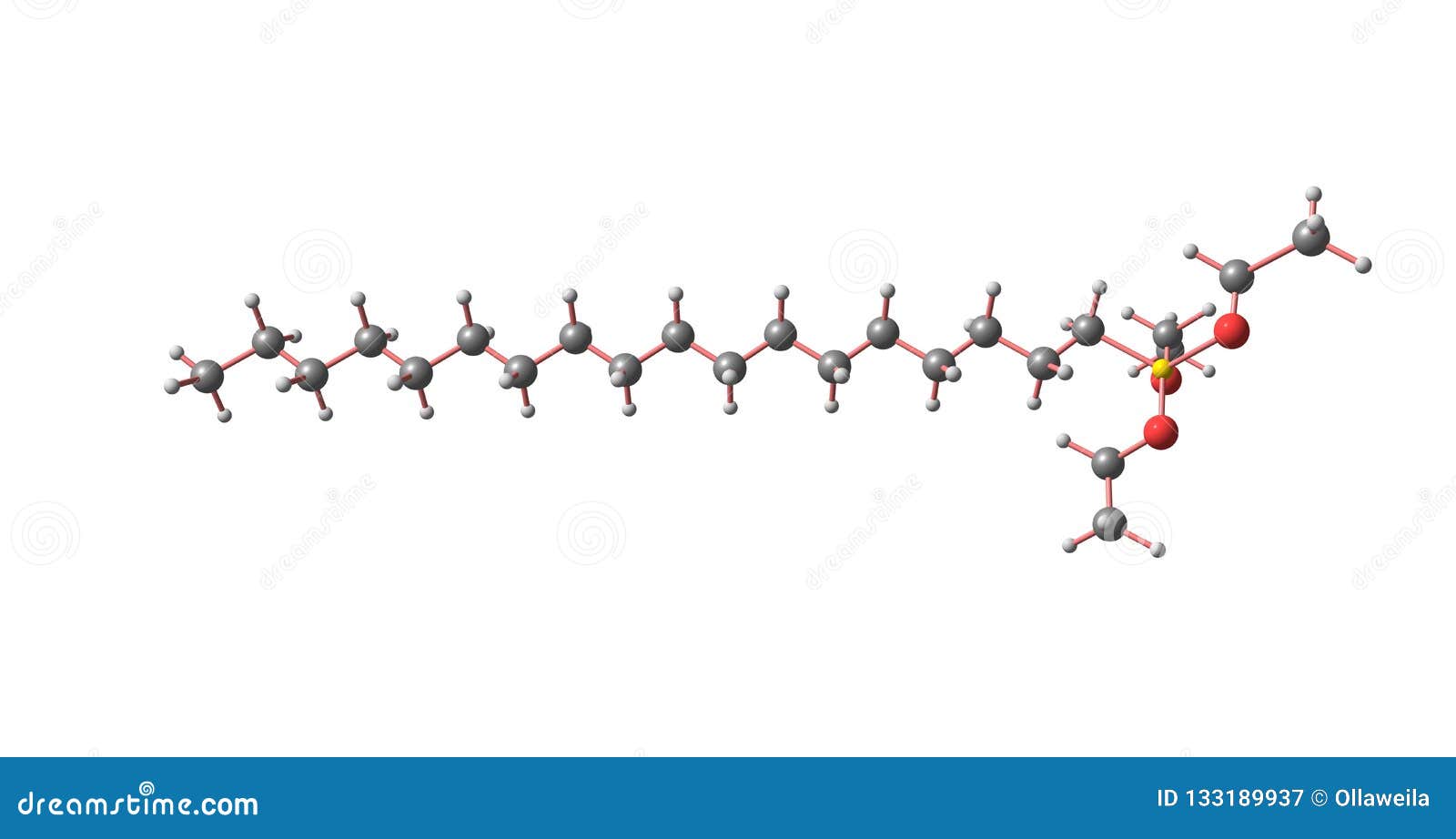 Estructura Molecular De Octadecyltrimethoxysilane Aislada En Blanco ...