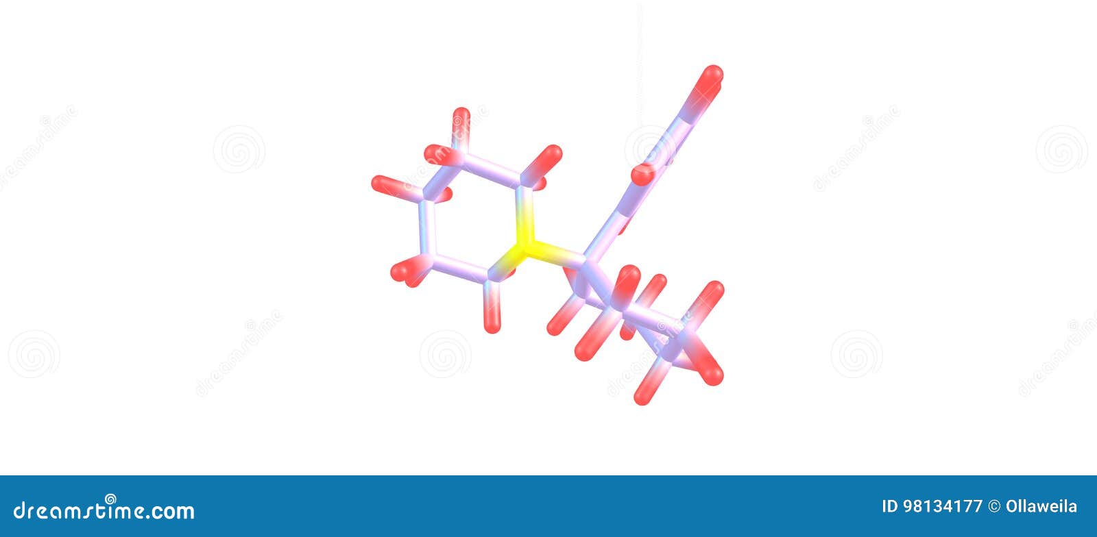 Estructura Molecular De Phencyclidine Aislada En Blanco Stock de ...