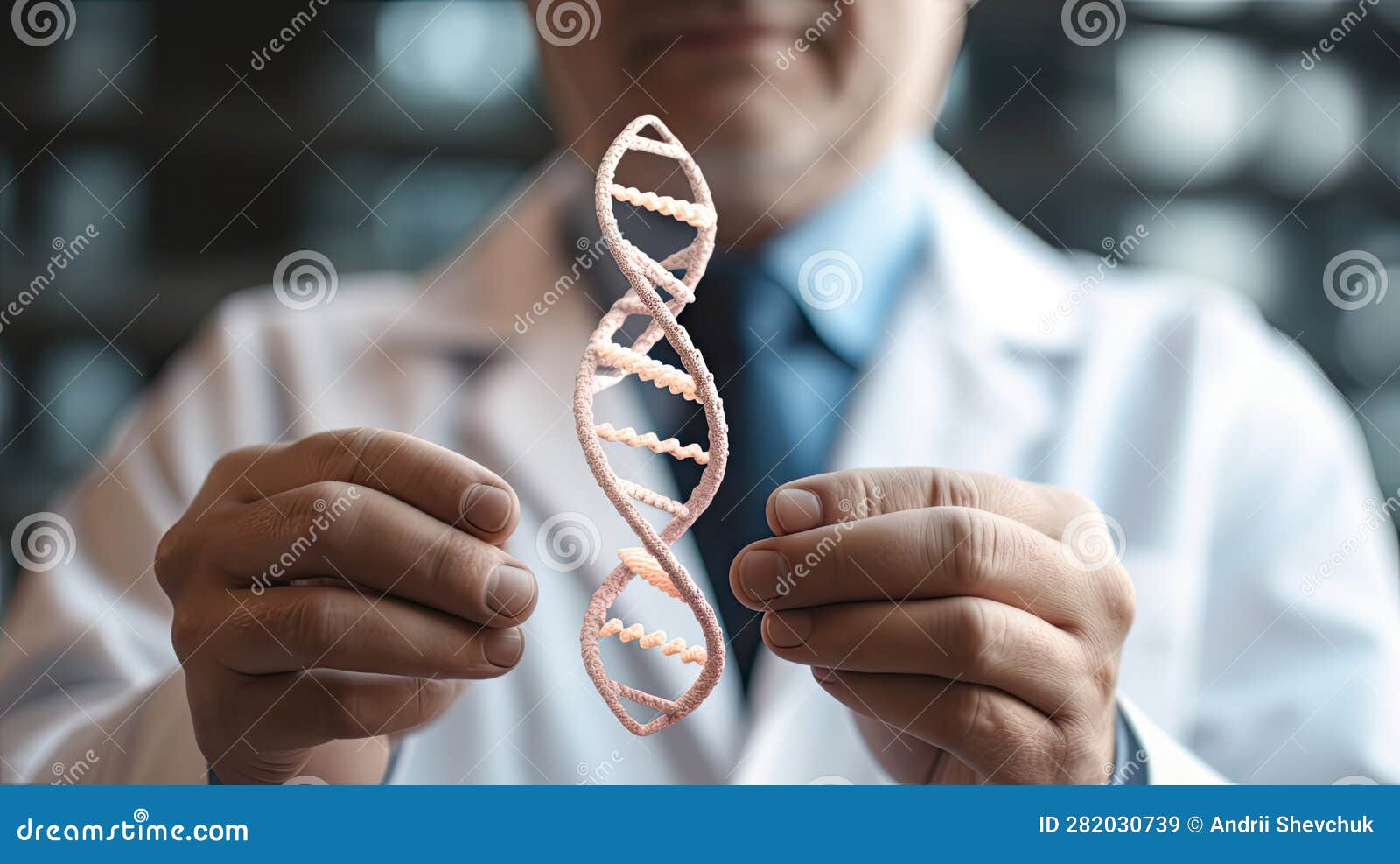 Estructura Molecular Del Adn Humano. Ai Generativo Stock de ilustración ...