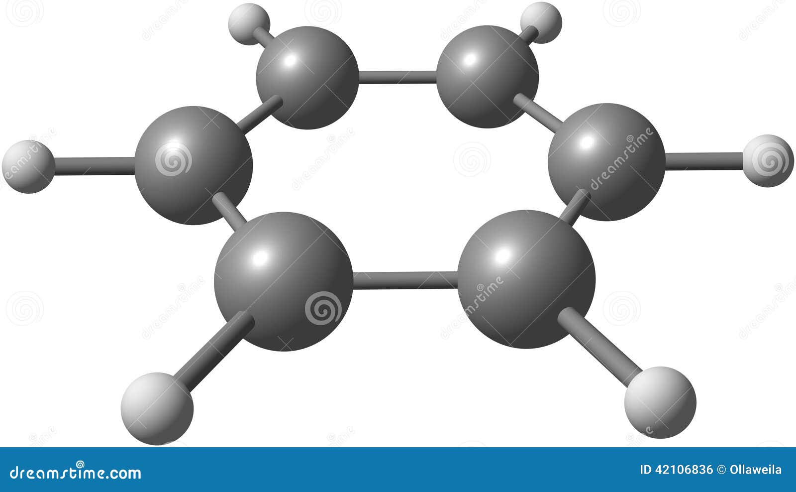 Estructura Molecular Del Benceno En El Fondo Blanco Stock de ...