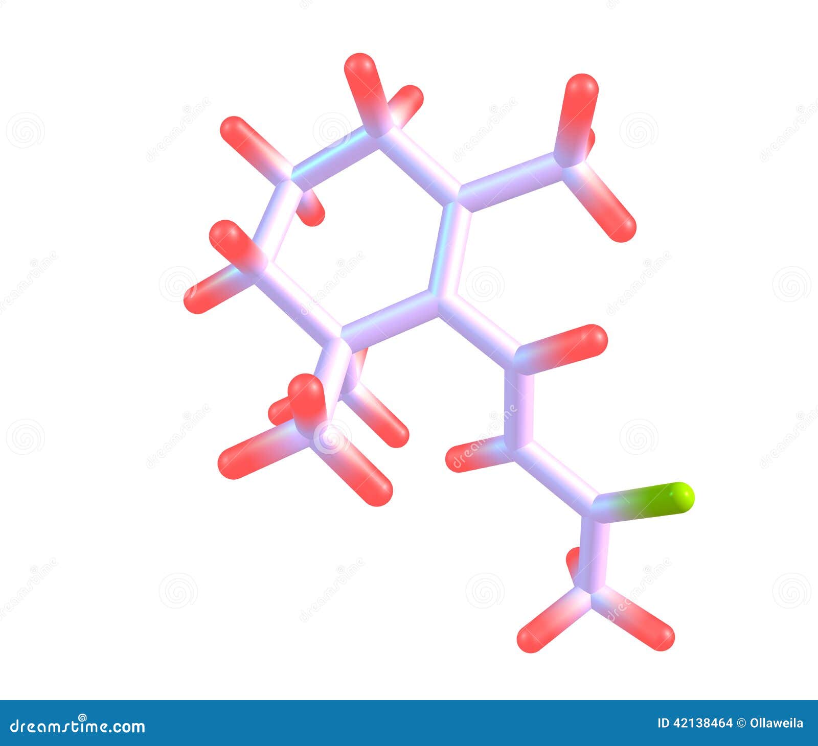 Estructura Molecular Del Beta-ionona En Blanco Stock de ilustración - Ilustración de corte, beta ...
