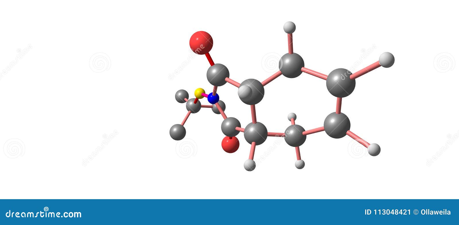 Estructura Molecular Del Captano Aislada En El Fondo Blanco Stock de ...