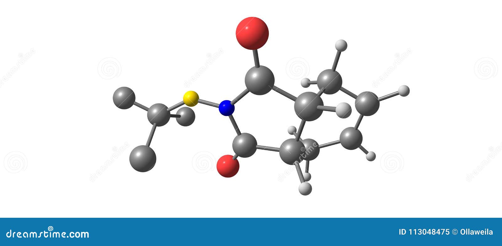 Estructura Molecular Del Captano Aislada En El Fondo Blanco Stock de ...