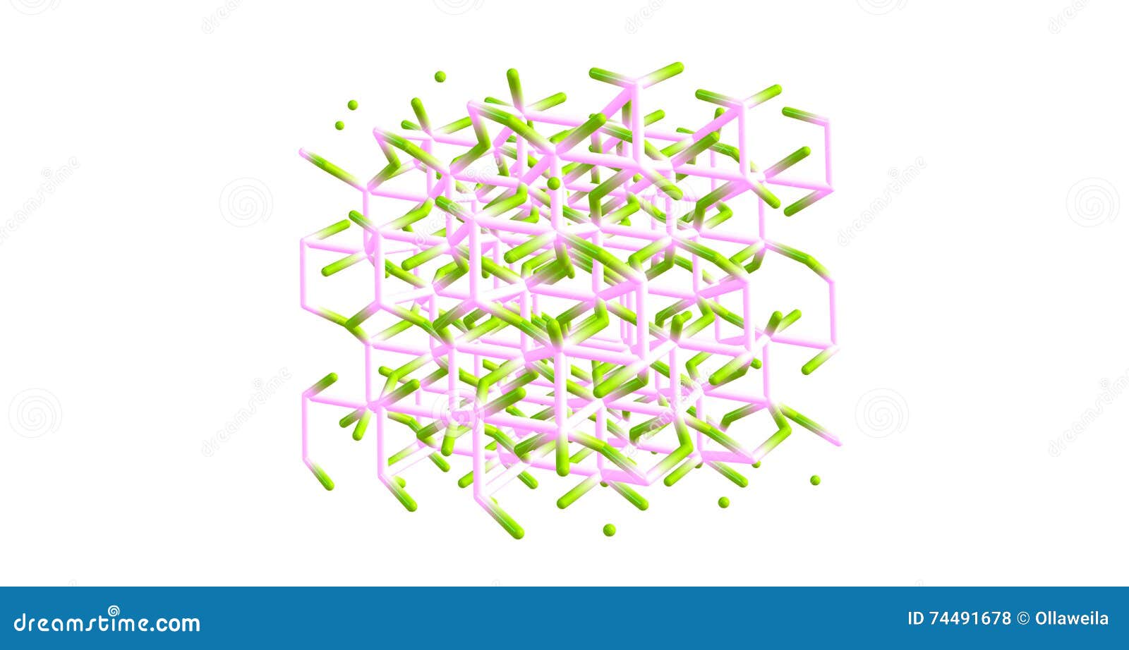 Estructura Molecular Del Corindón Aislada En Blanco Stock de ...