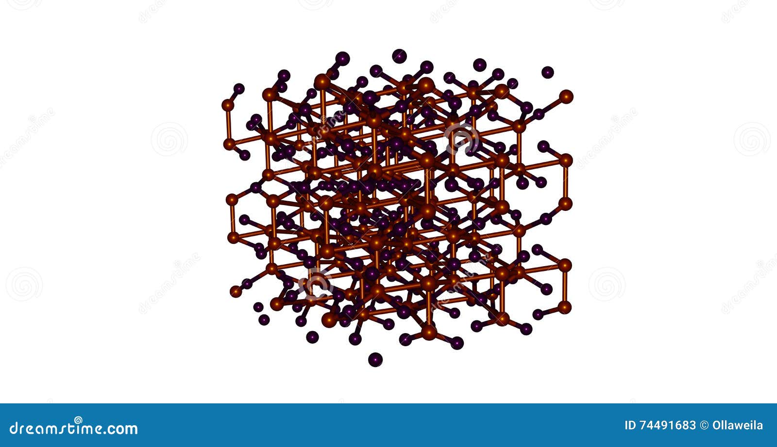 Estructura Molecular Del Corindón Aislada En Blanco Stock de ...