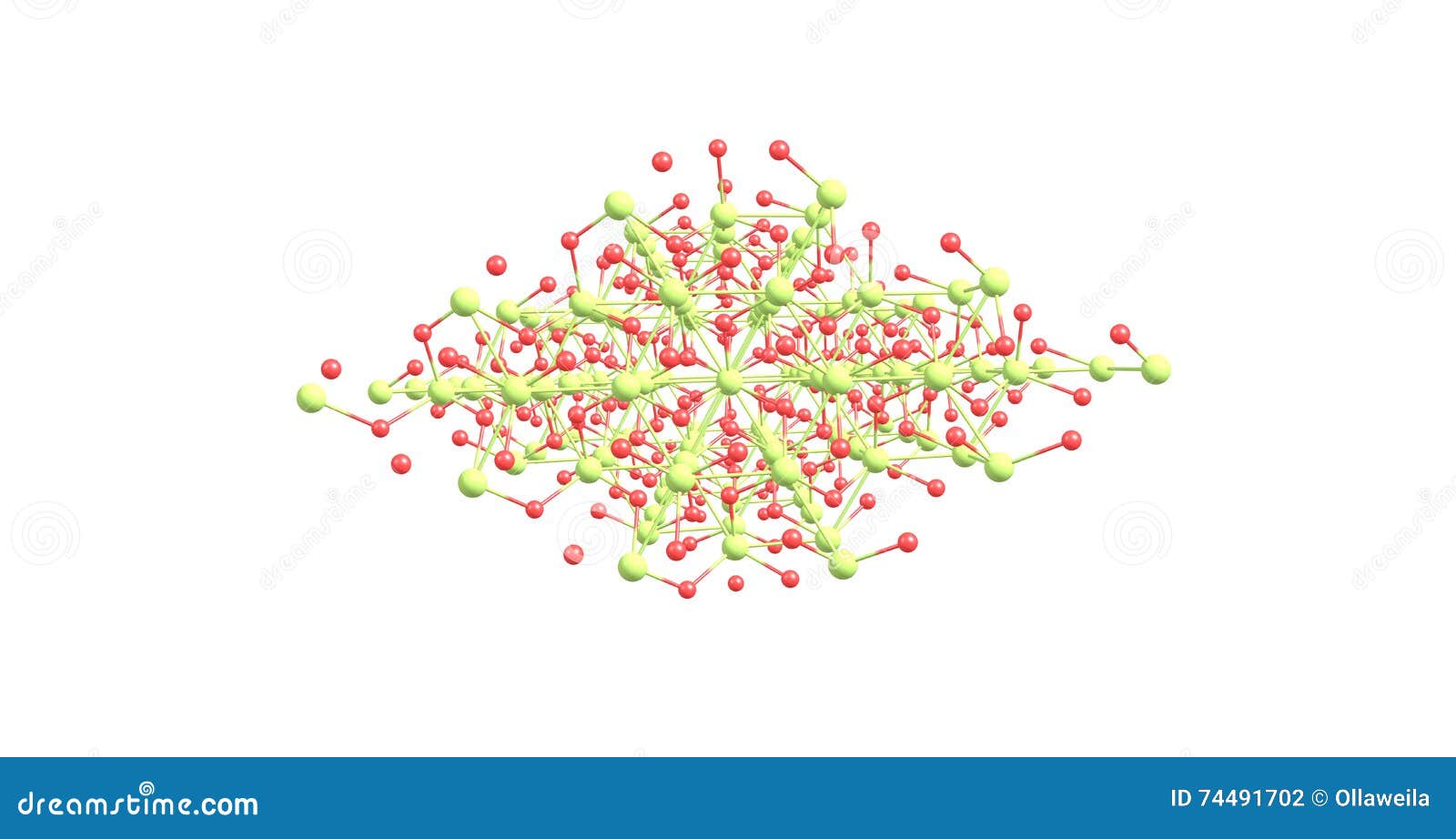 Estructura Molecular Del Corindón Aislada En Blanco Stock de ...
