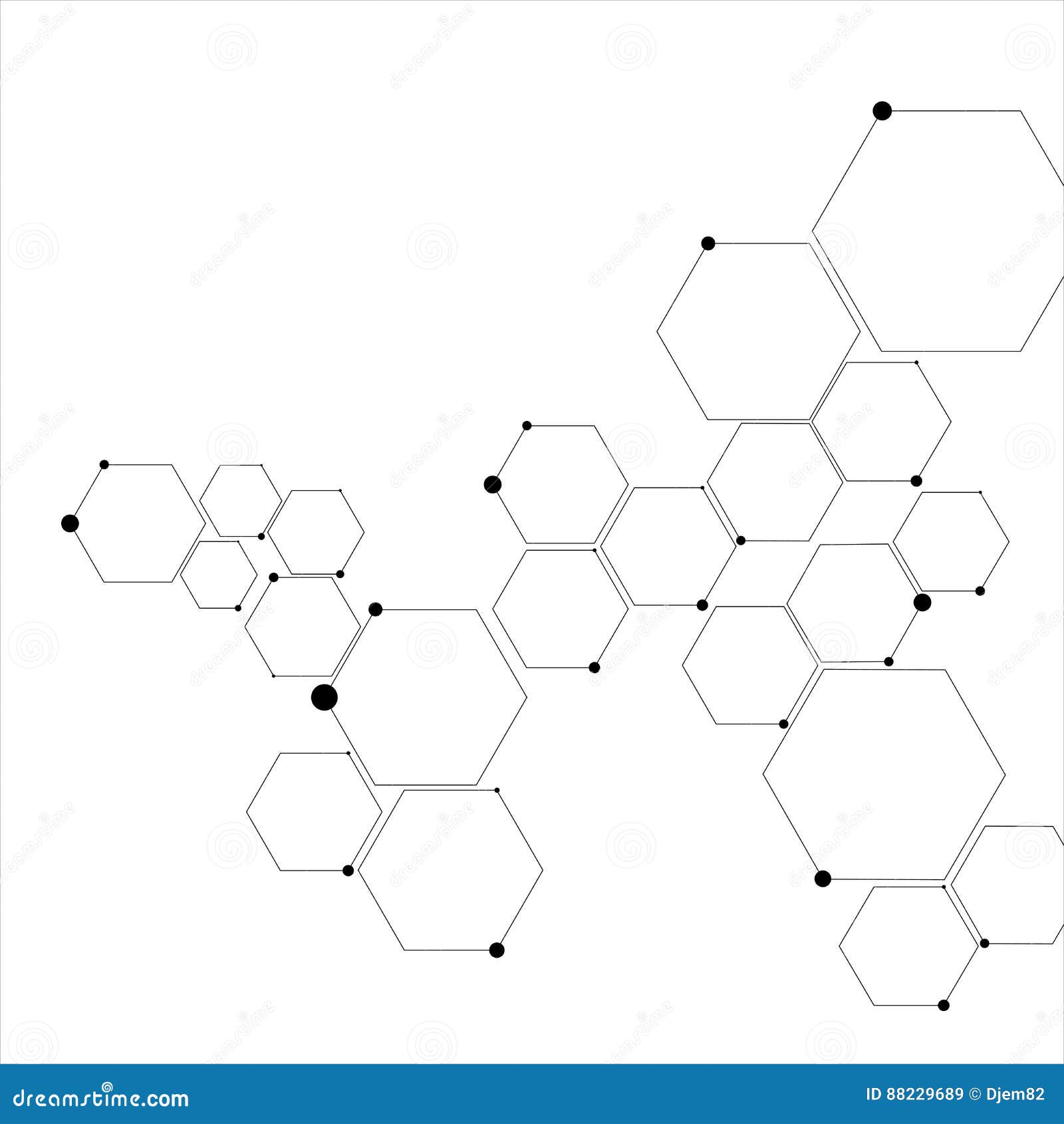 Estructuras Hexagonales Abstractas Ilustración del Vector - Ilustración ...