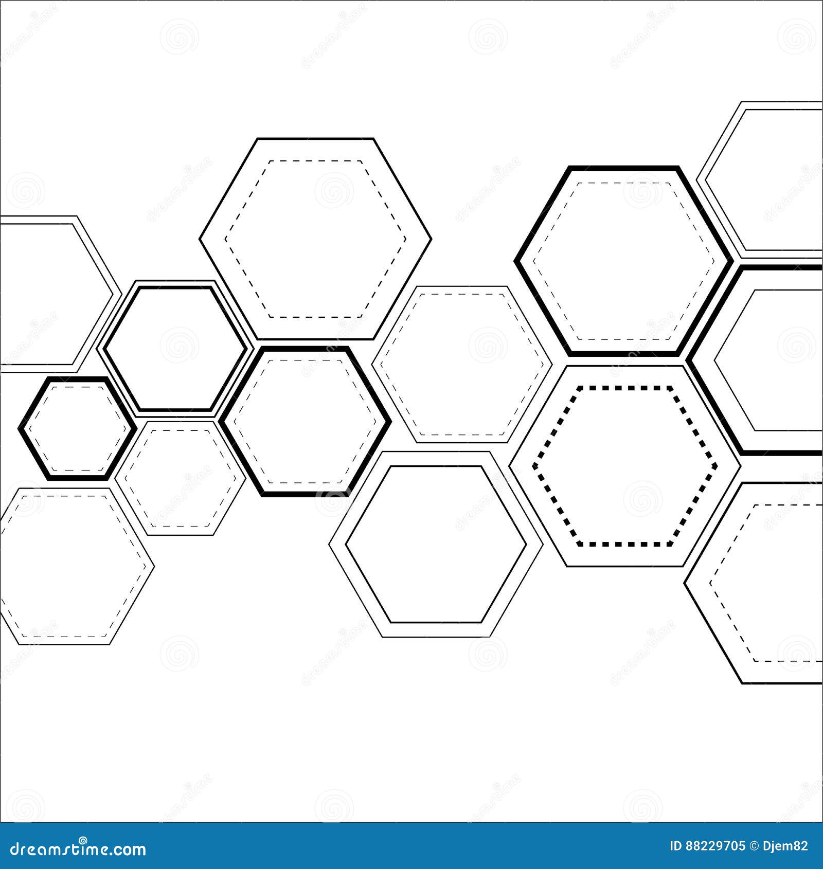 Estructuras Hexagonales Abstractas Ilustración del Vector - Ilustración ...