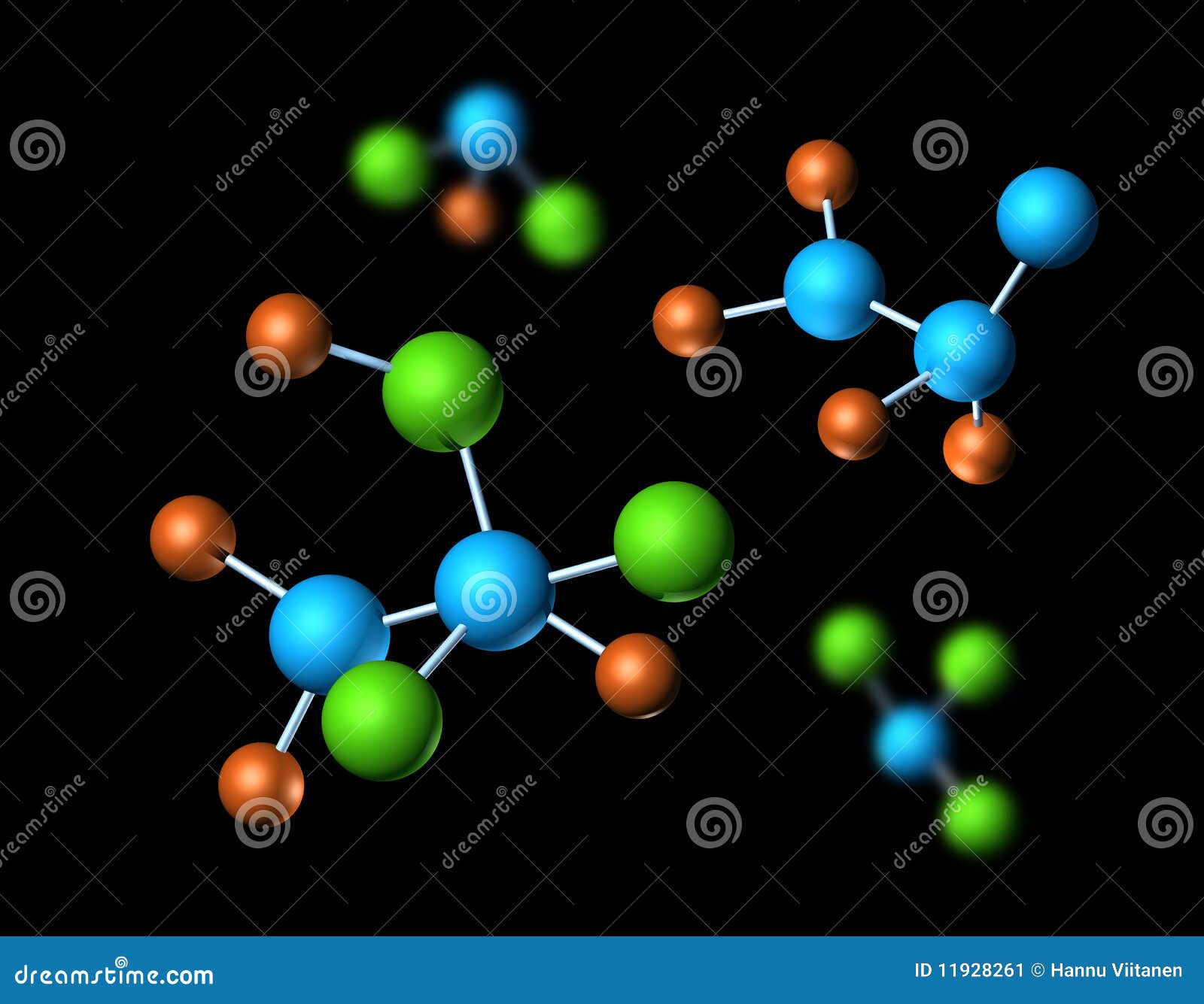 Estructuras moleculares stock de ilustración. Ilustración de molecular ...