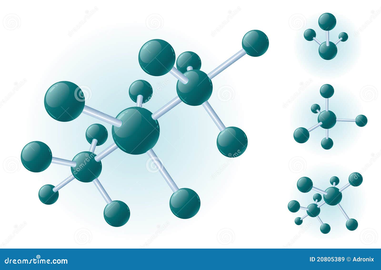 Estructuras moleculares ilustración del vector. Ilustración de molécula ...