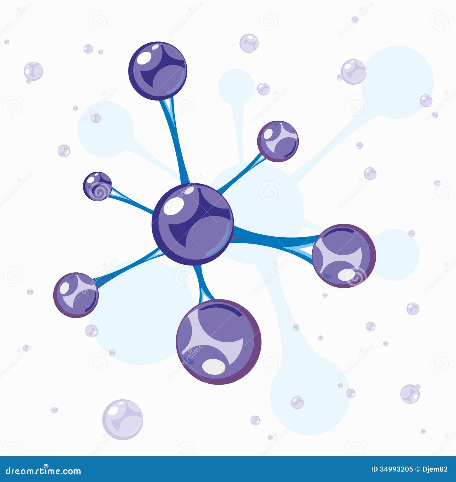 Estructuras moleculares ilustración del vector. Ilustración de ...