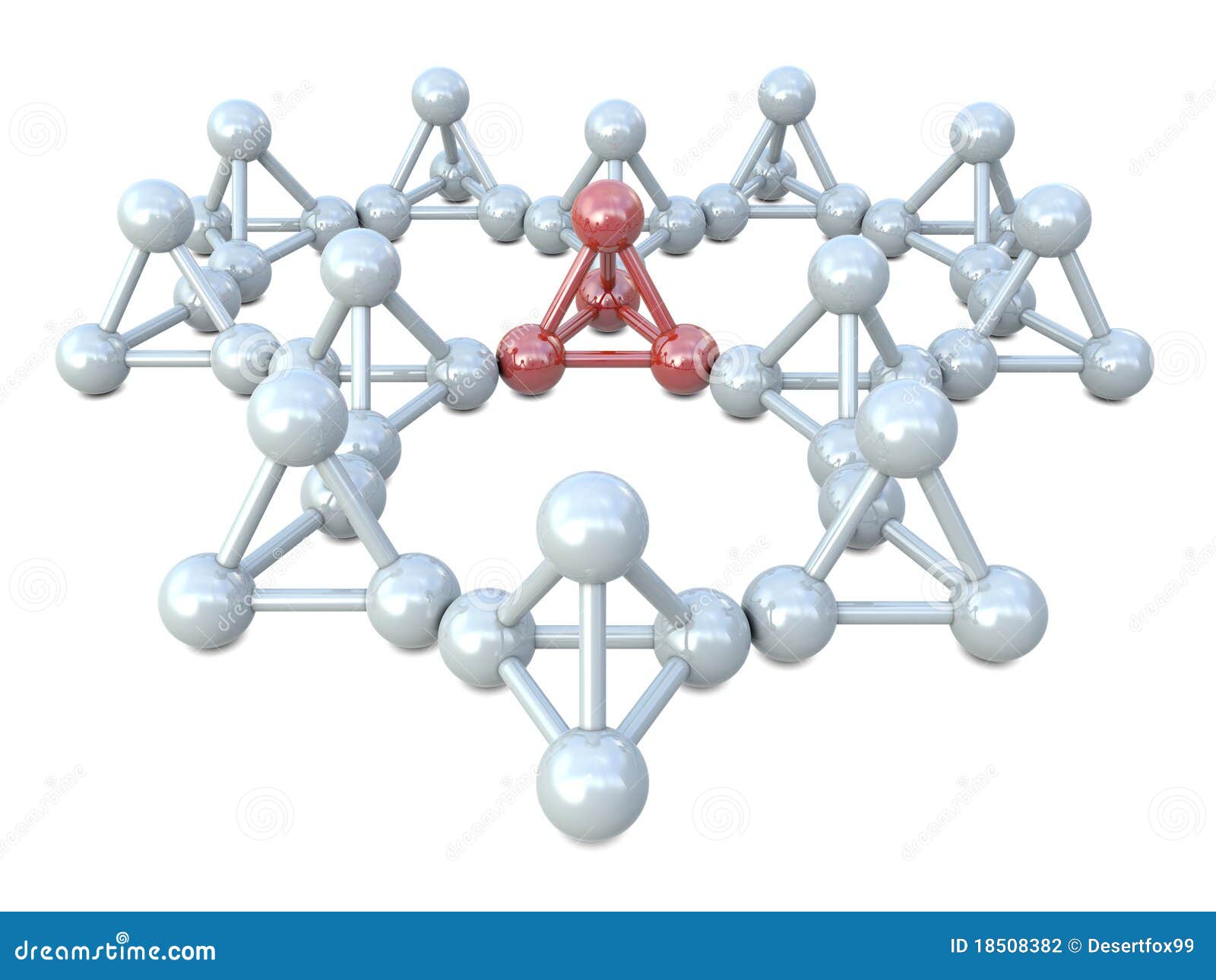 Estructuras Moleculares Rojas Y Blancas Stock de ilustración ...