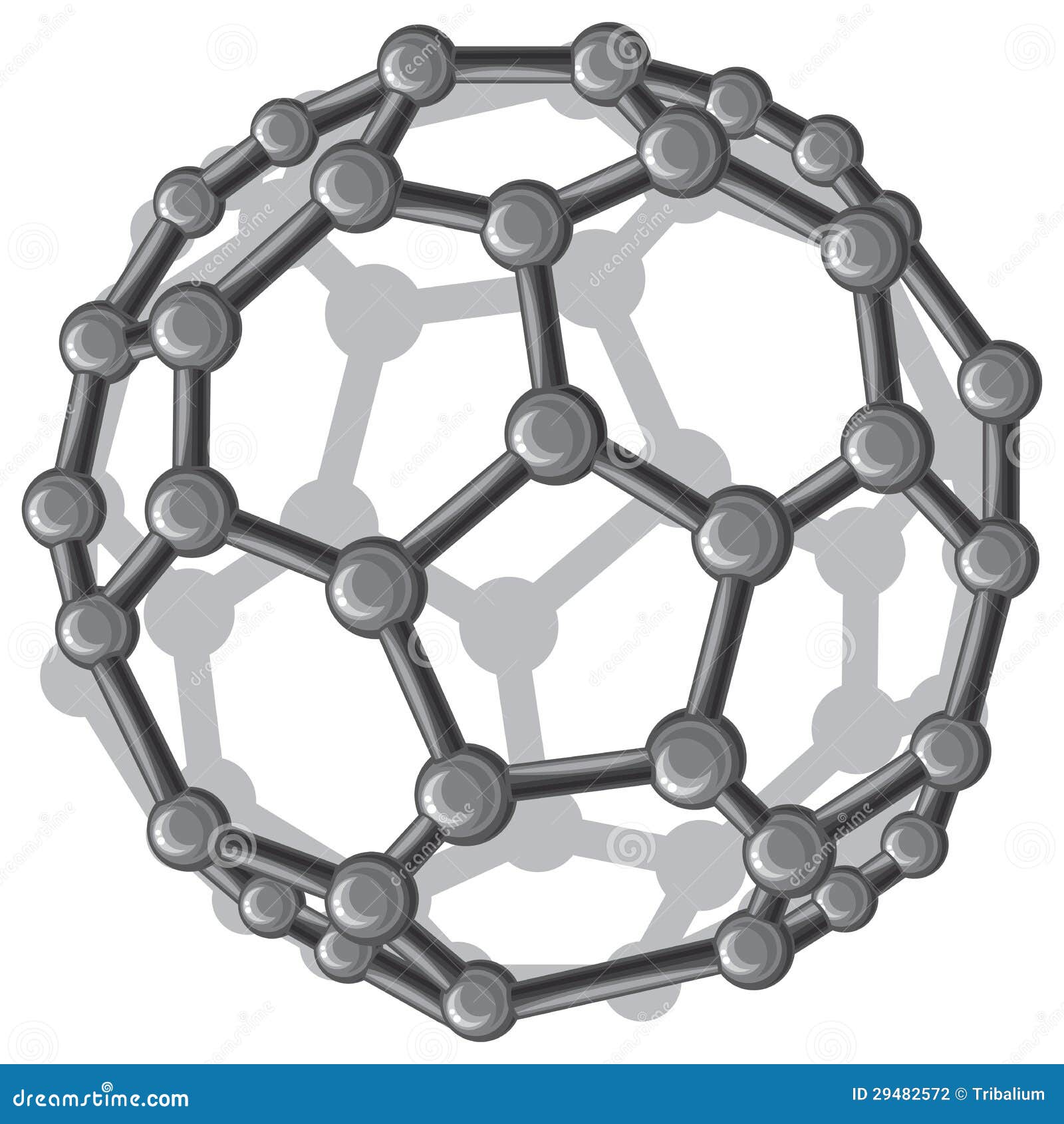 Estrutura Molecular Do Buckyball C60 Ilustração do Vetor - Ilustração ...