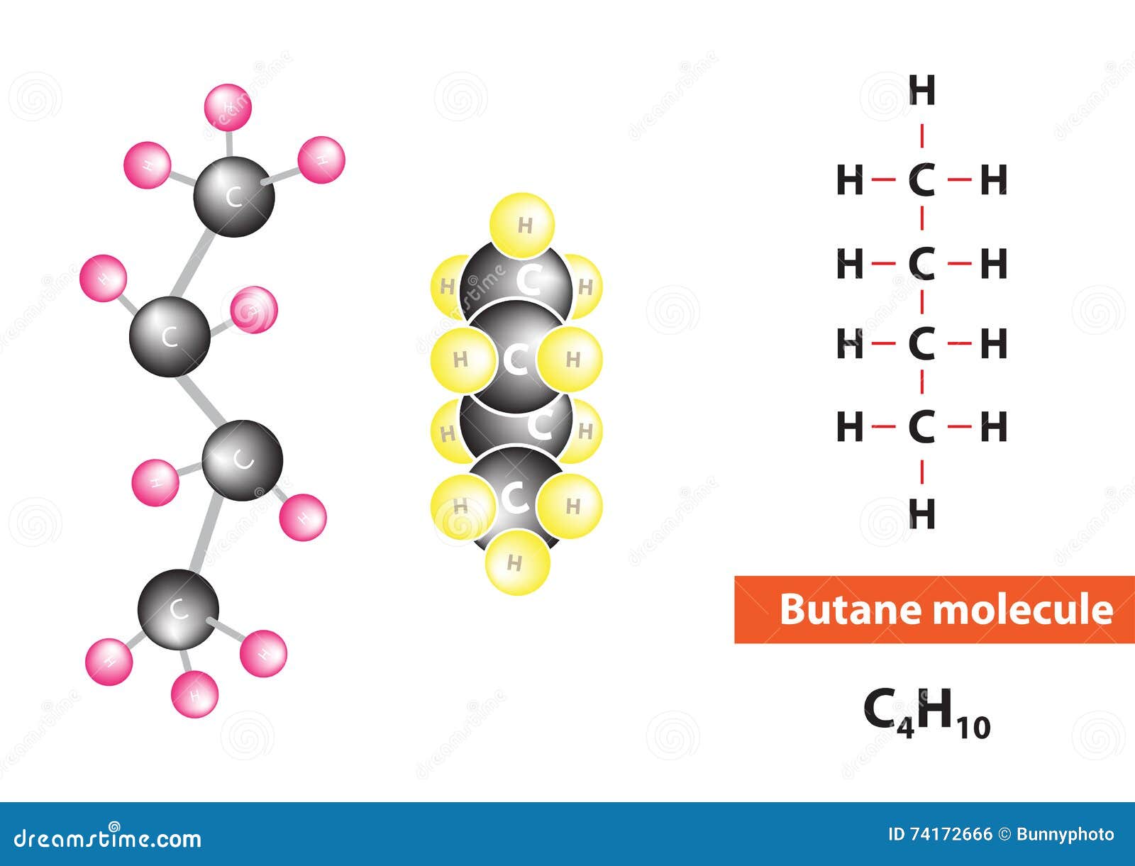 Estrutura Molecular Do Butano Ilustração do Vetor - Ilustração de ...