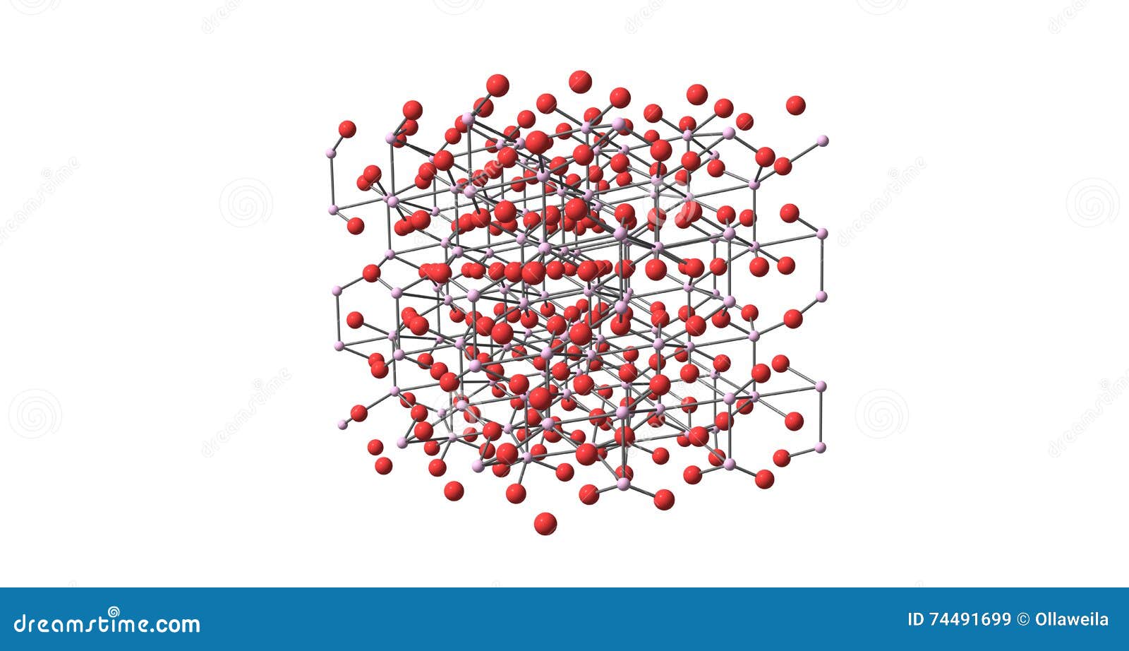 Estrutura Molecular Do Corindo Isolada No Branco Ilustração Stock ...
