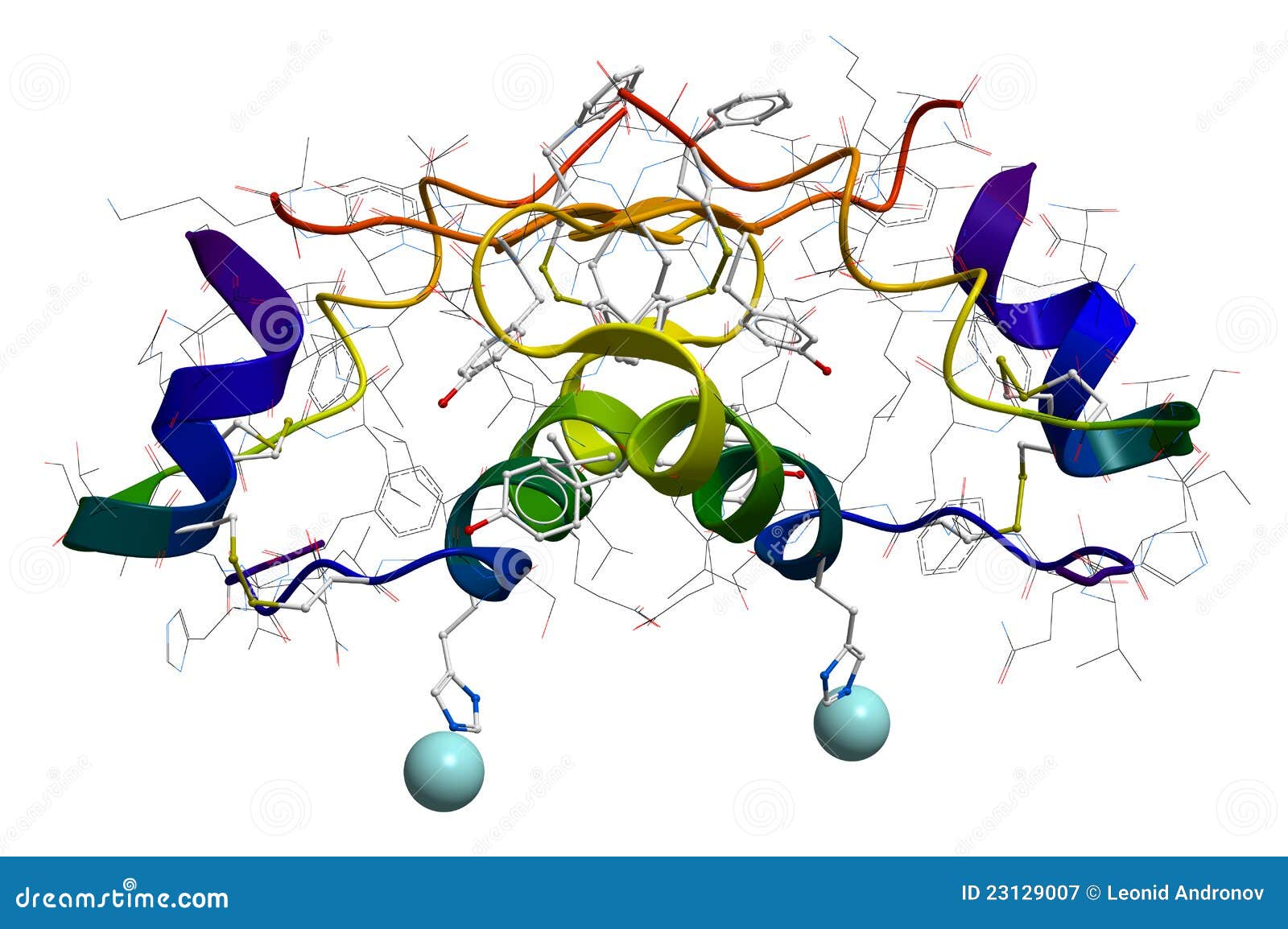 Estrutura Molecular Do Insulin Fotografia de Stock Royalty Free ...