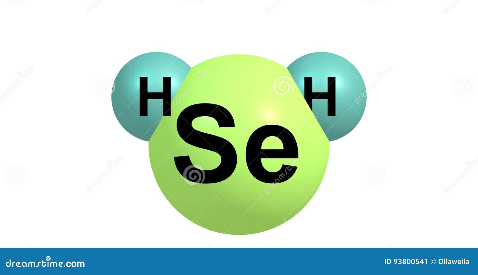 Estrutura Molecular Do Selenide Do Hidrogênio Isolada No Branco ...