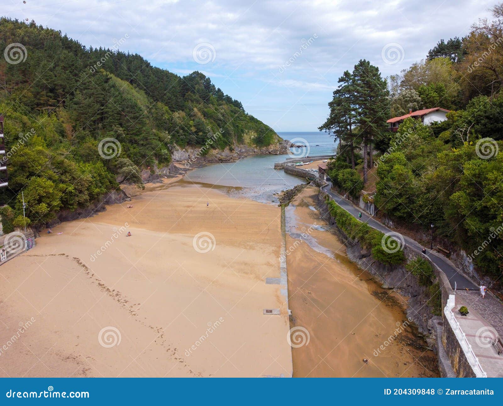 Estuary and Beach of the Town of EA in Basque Country Spain Stock Photo ...
