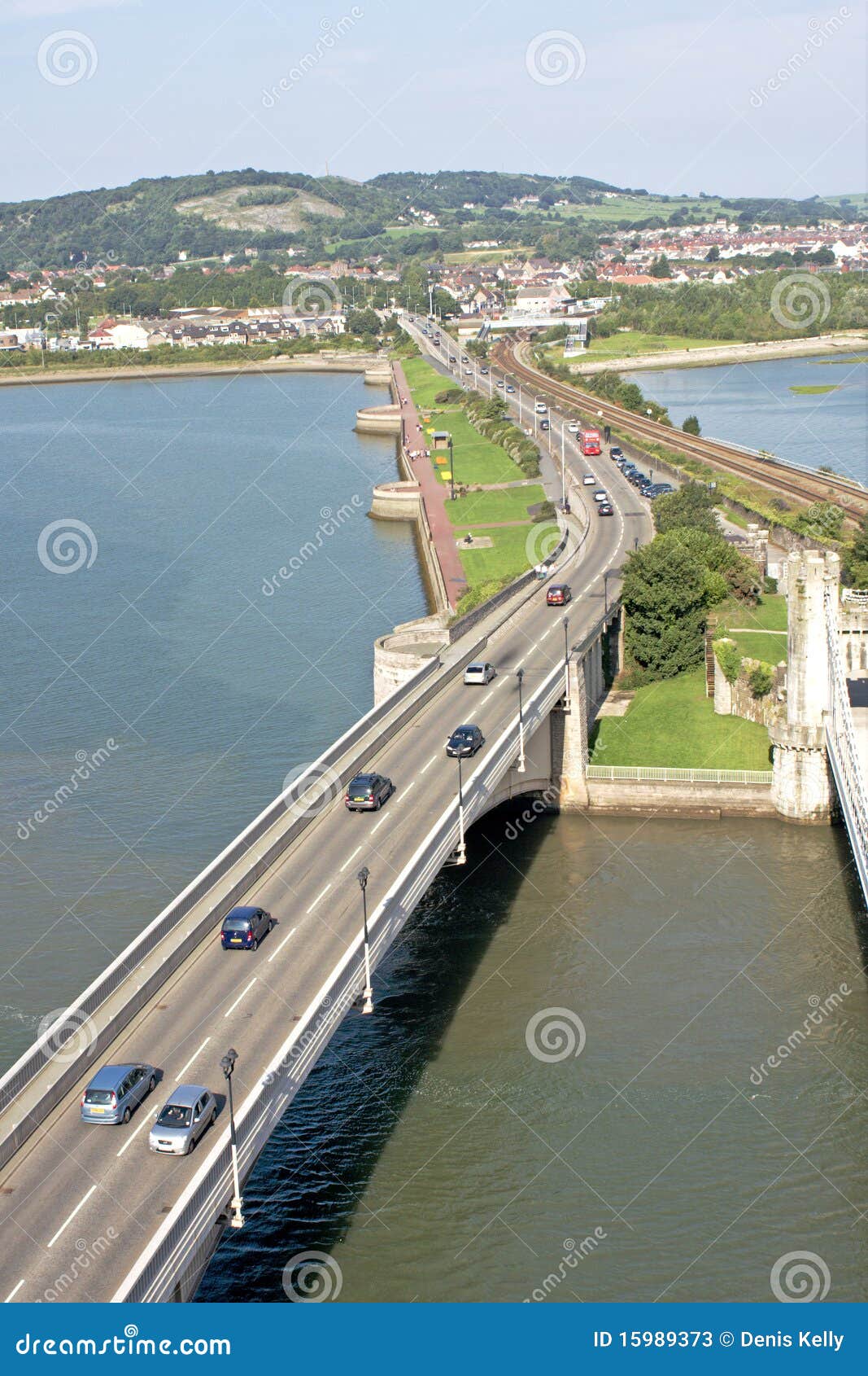 Estuary Road Bridge, Wales stock image. Image of conway - 15989373