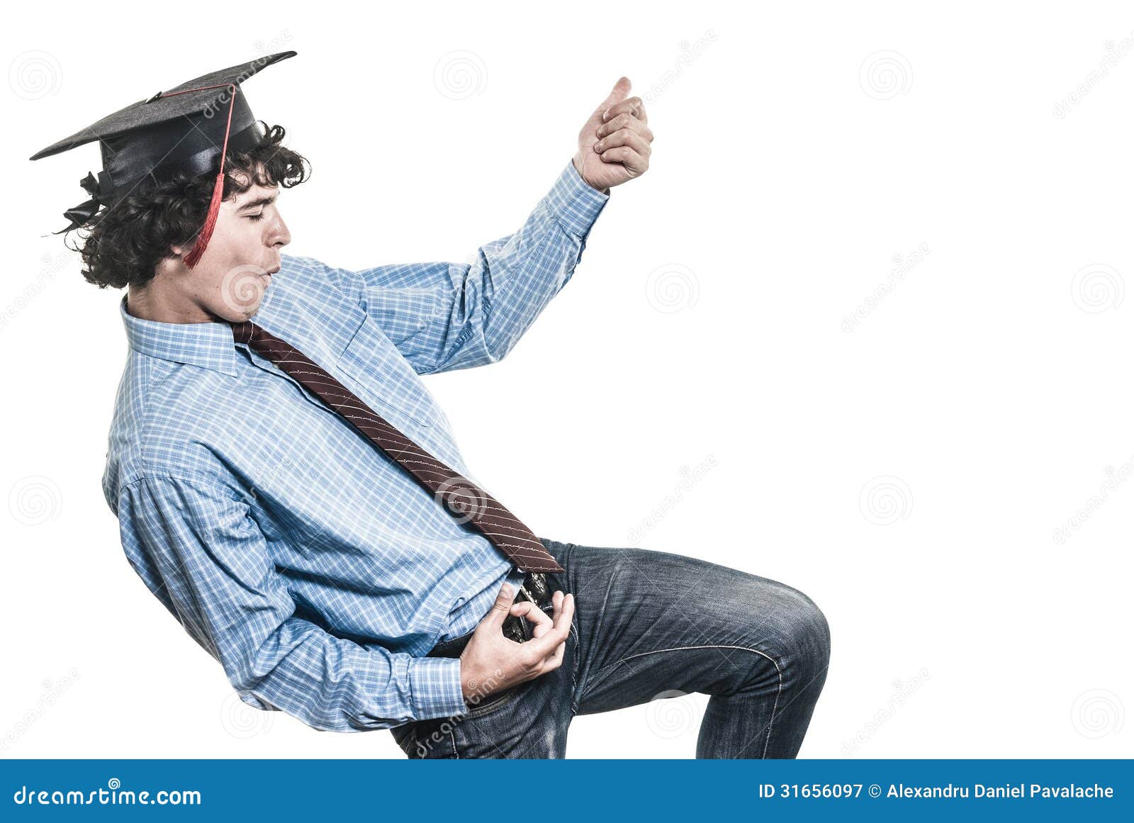 Estudante graduado feliz imagem de stock. Imagem de macho - 31656097