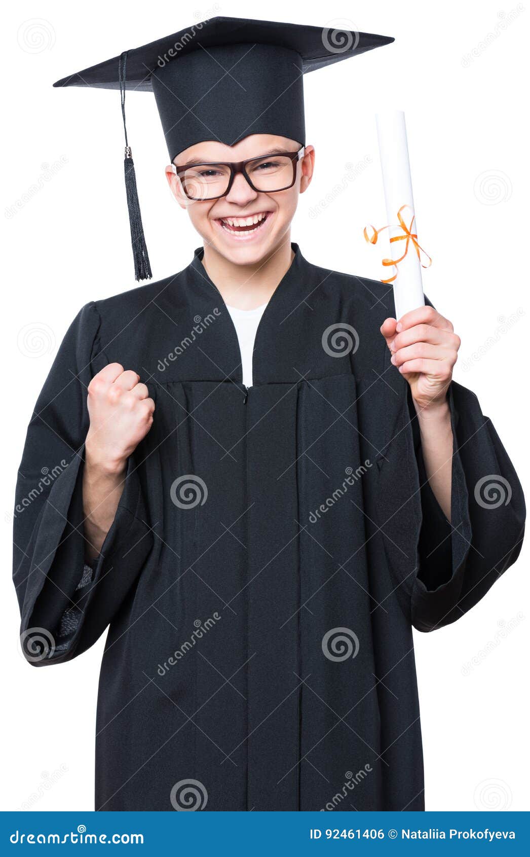 Estudiante Adolescente Graduado Del Muchacho Foto de archivo - Imagen ...