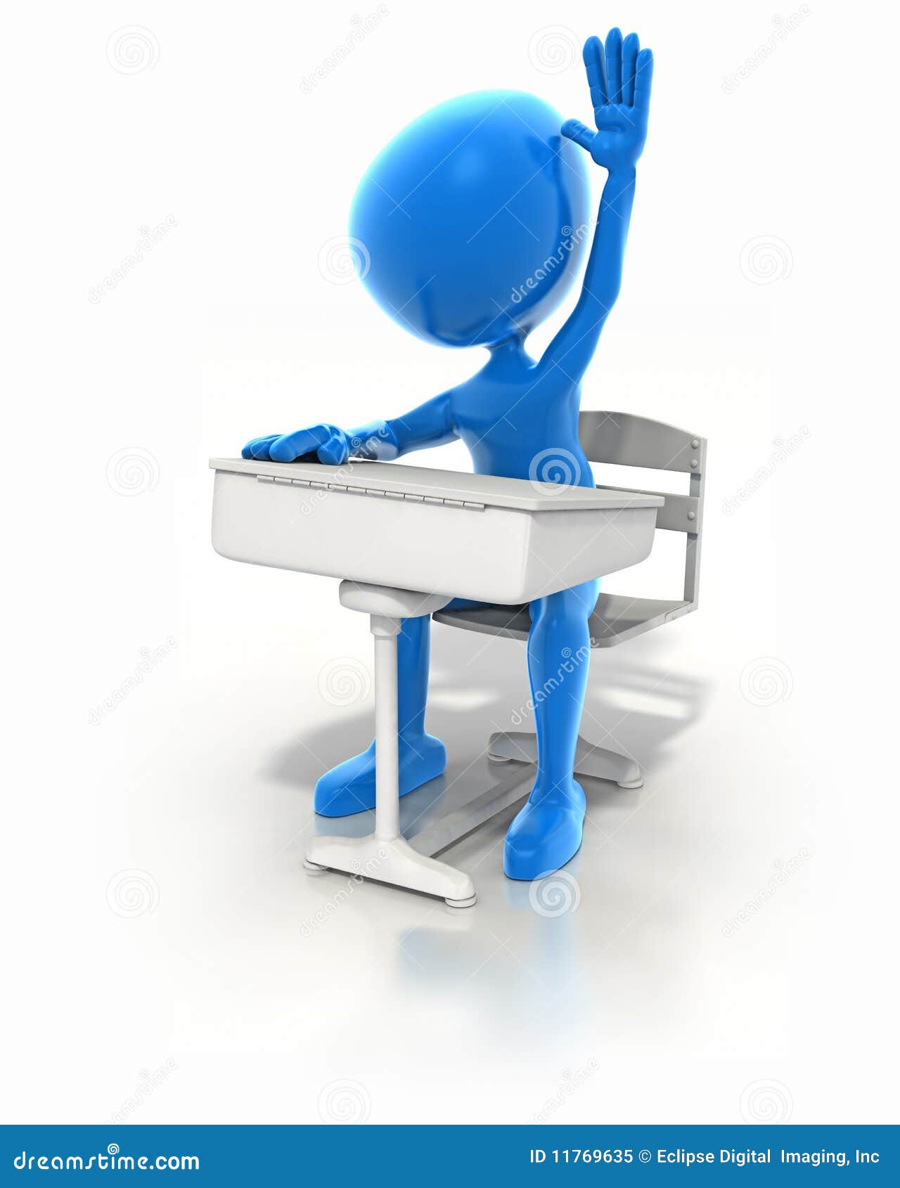 Estudiante azul stock de ilustración. Ilustración de mano - 11769635