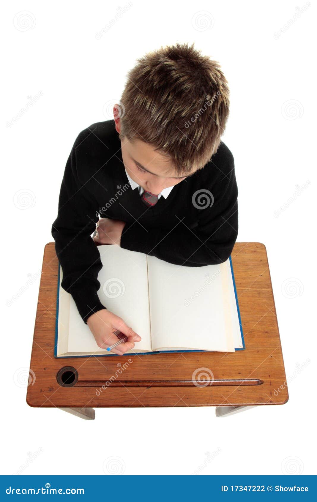 Estudiante Concienzudo Del Muchacho De Escuela Foto de archivo - Imagen ...
