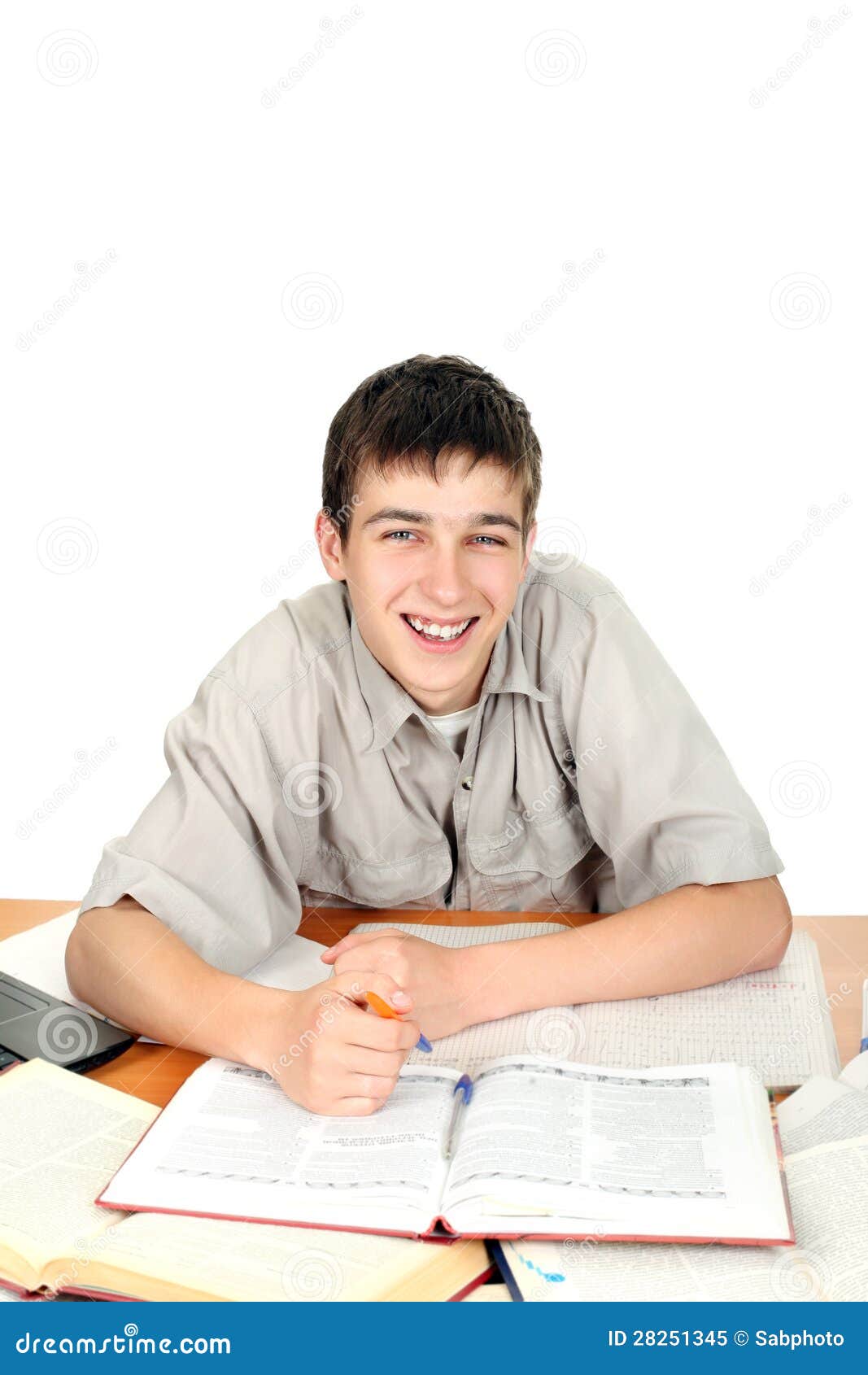 Estudiante feliz imagen de archivo. Imagen de libros - 28251345