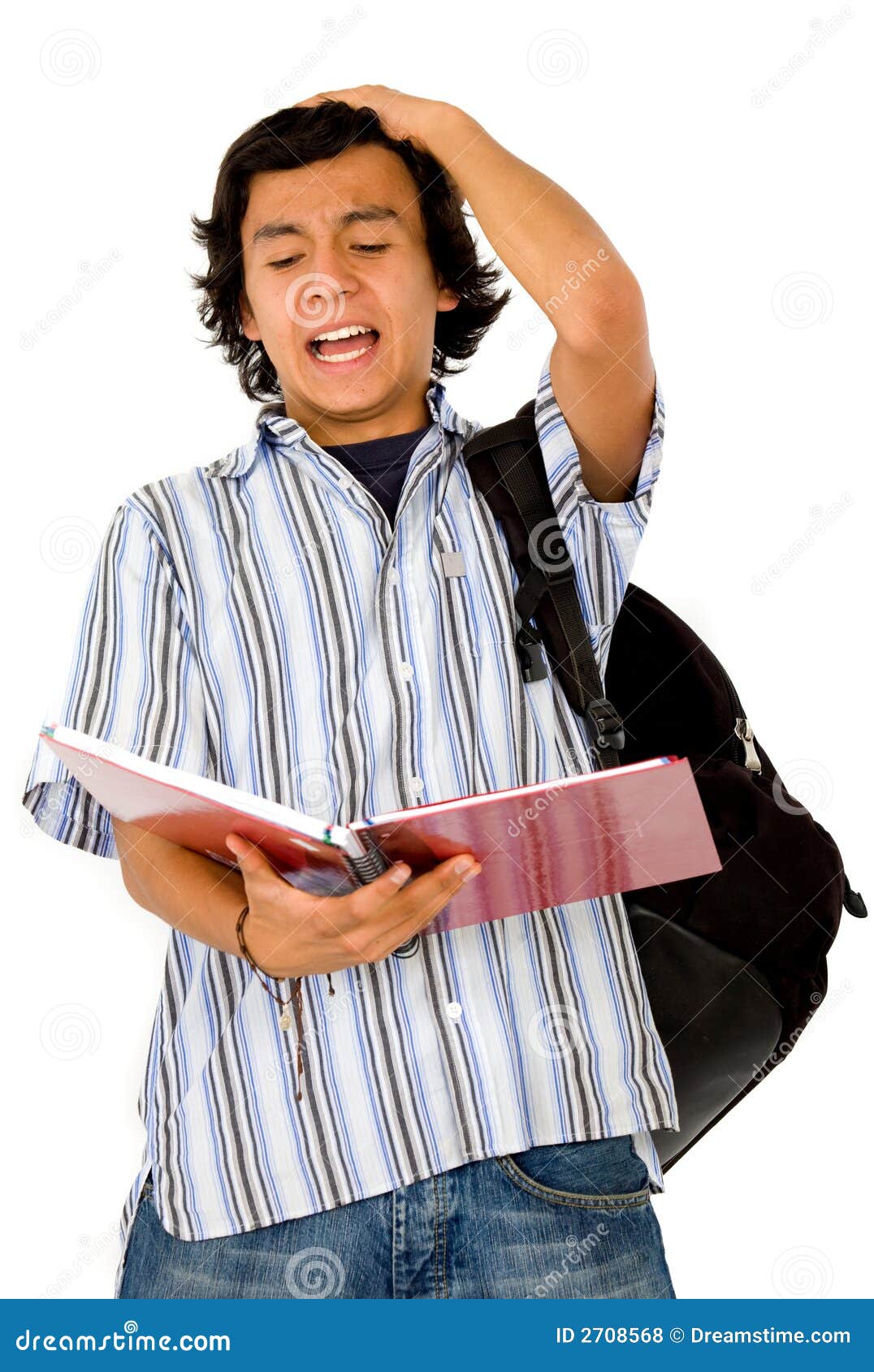 Estudiante Masculino Enojado Foto de archivo - Imagen de examen, feliz ...
