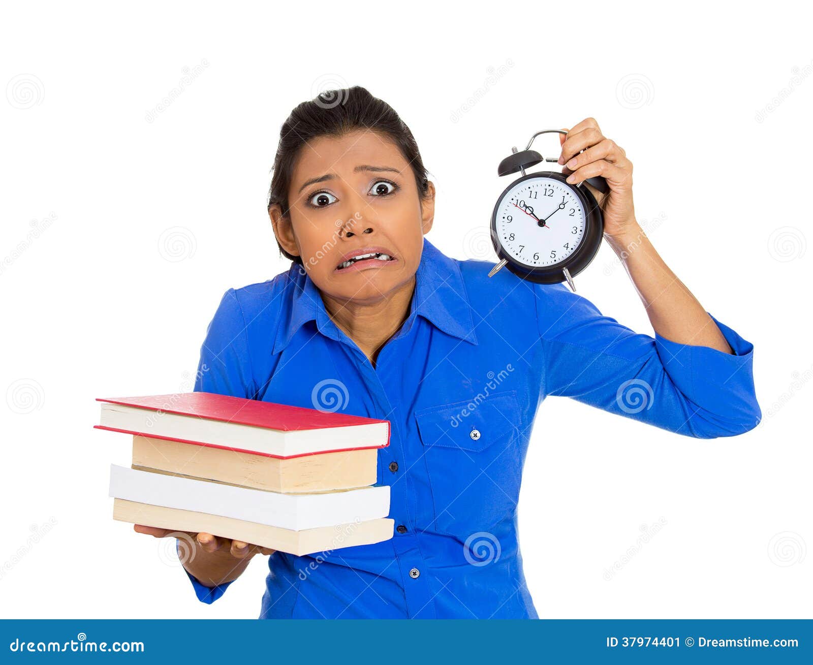 Estudiante Nervioso En La Precipitación Imagen de archivo - Imagen de ...