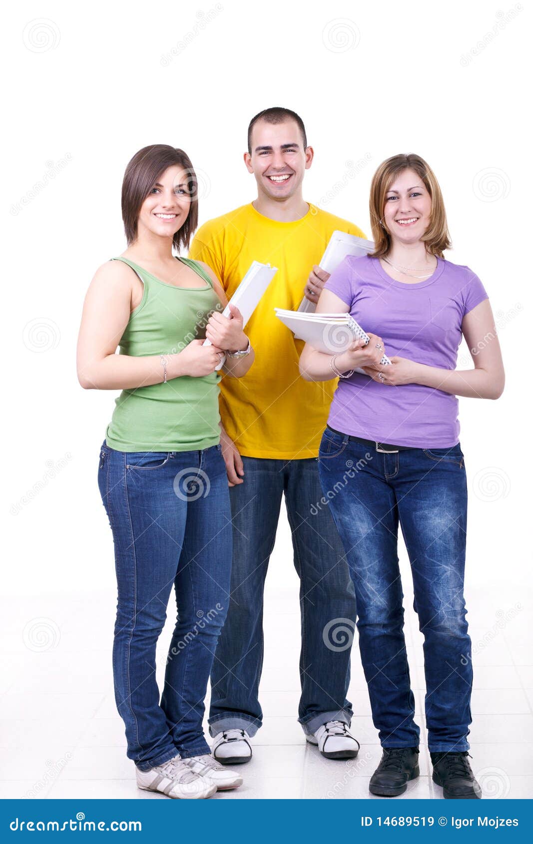 Estudiantes Felices Con Los Libros Imagen de archivo - Imagen de ...