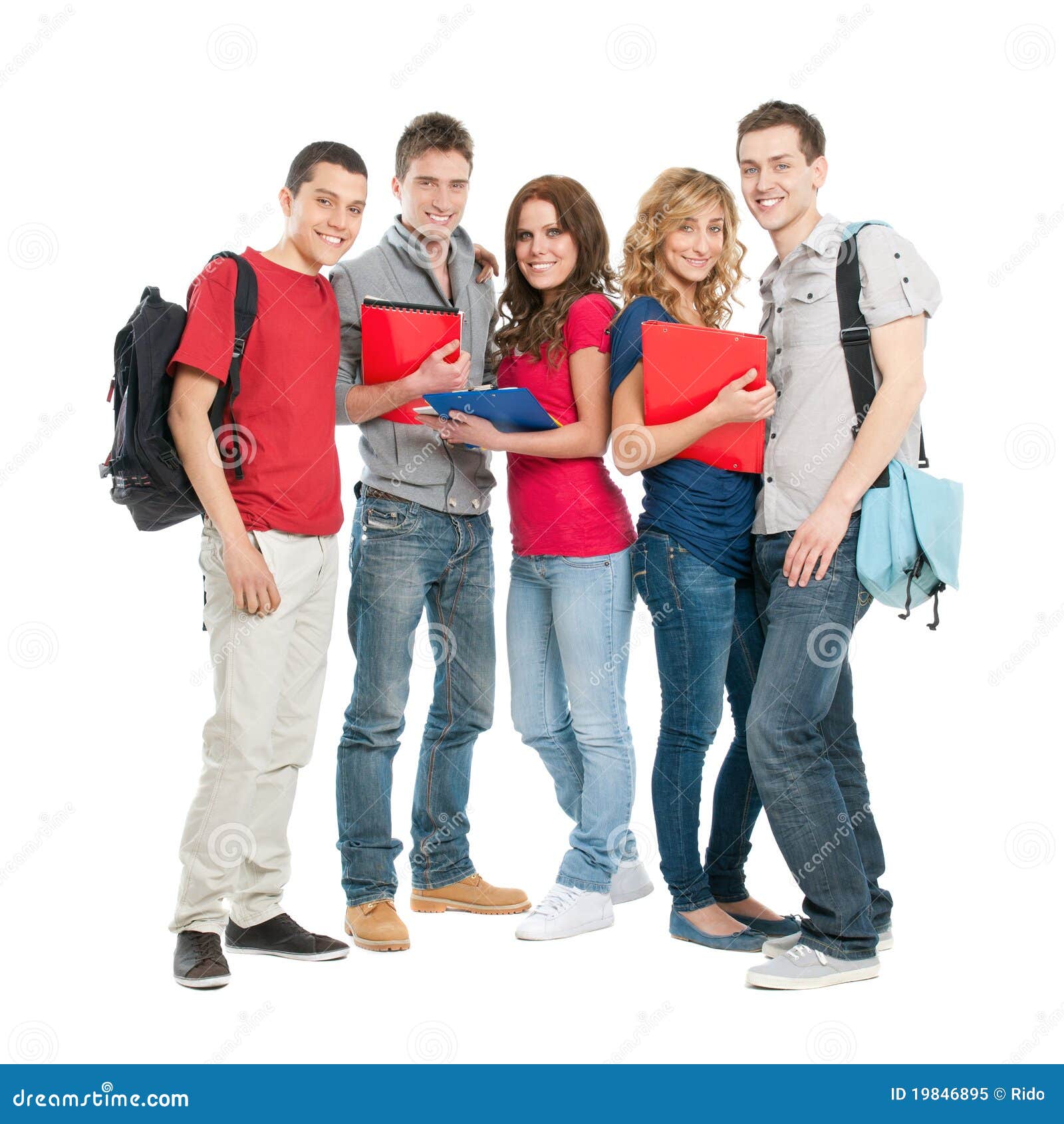 Estudiantes felices junto imagen de archivo. Imagen de hembra - 19846895