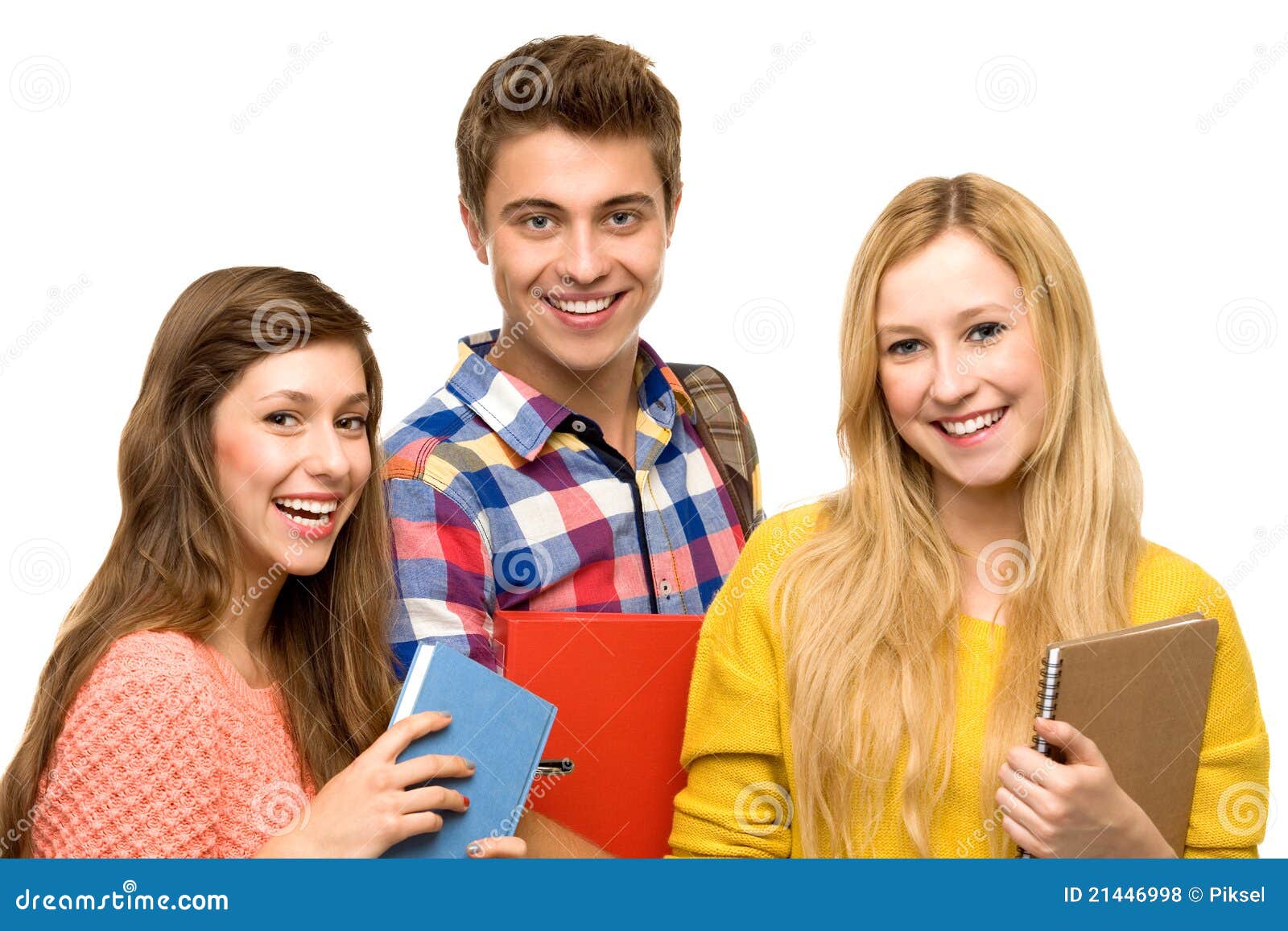 Estudiantes Que Sostienen Sus Libros Foto de archivo - Imagen de feliz ...