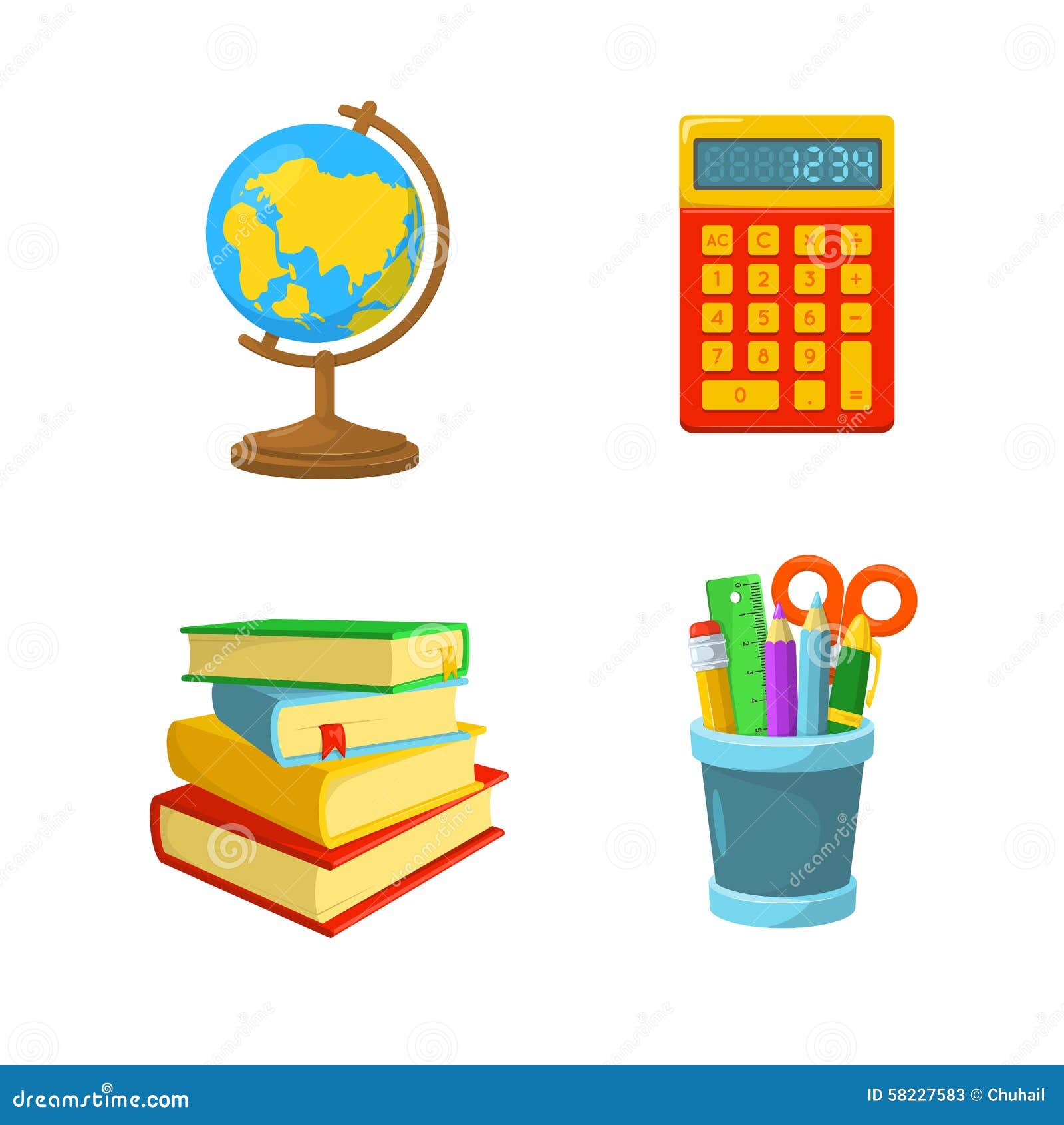 Estudiar símbolos ilustración del vector. Ilustración de estudio - 58227583