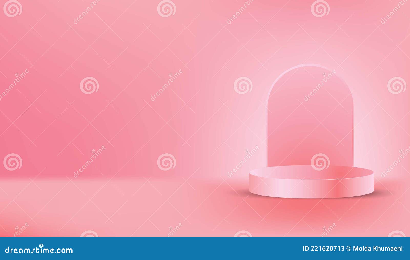 Estudio Rosa 3d Vector De Fondo Realista Ilustración del Vector ...