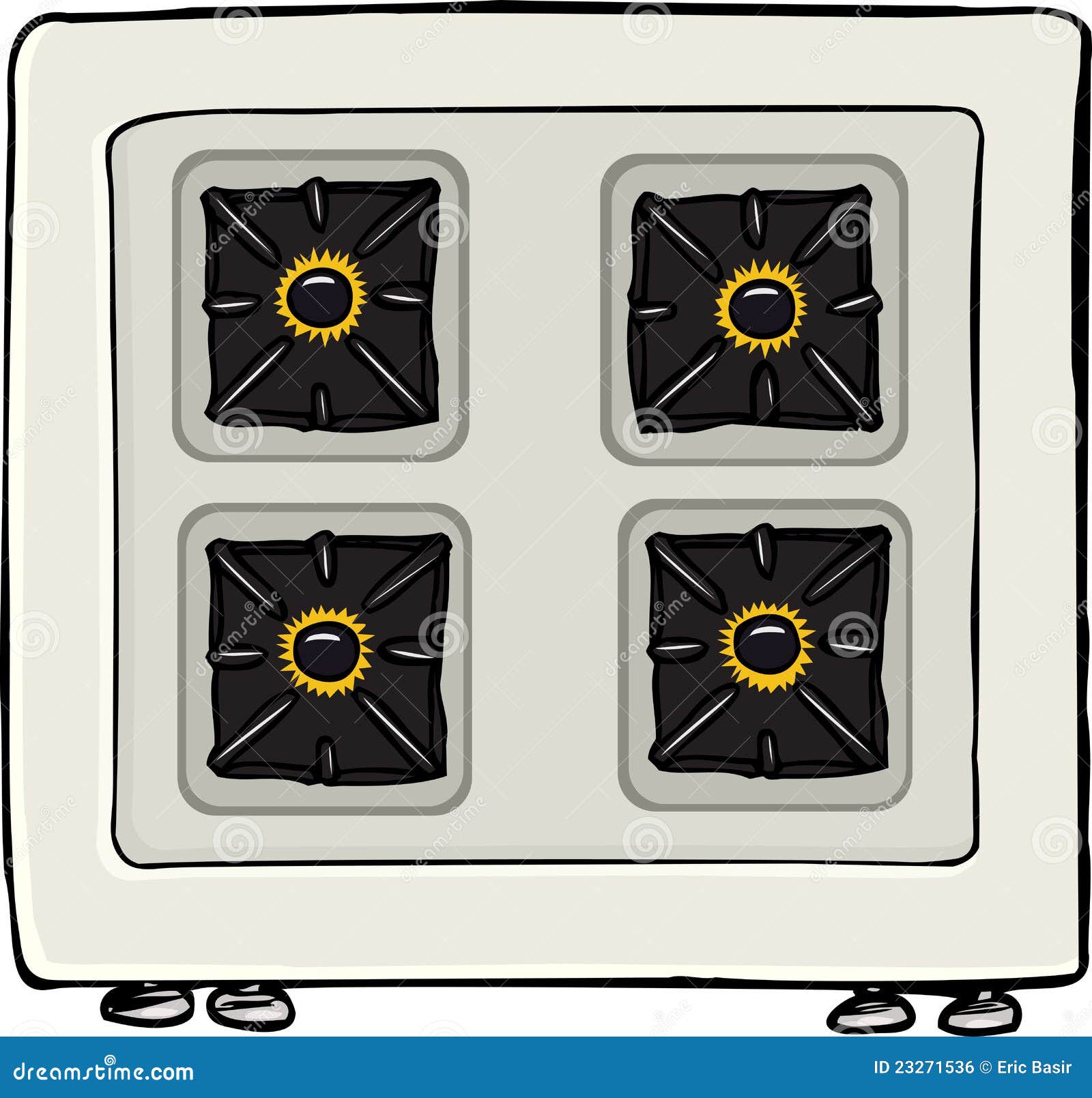 Estufa con las llamas ilustración del vector. Ilustración de aislado ...