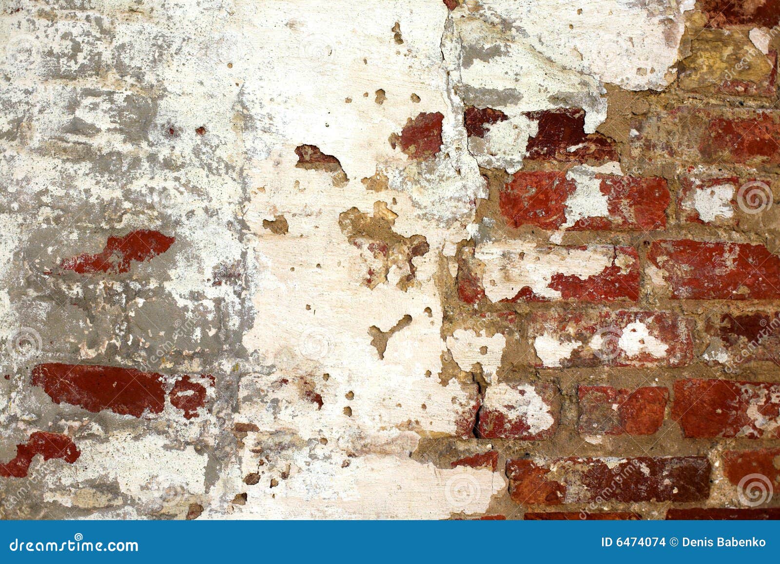 Estuque e parede de tijolo foto de stock. Imagem de cimento - 6474074