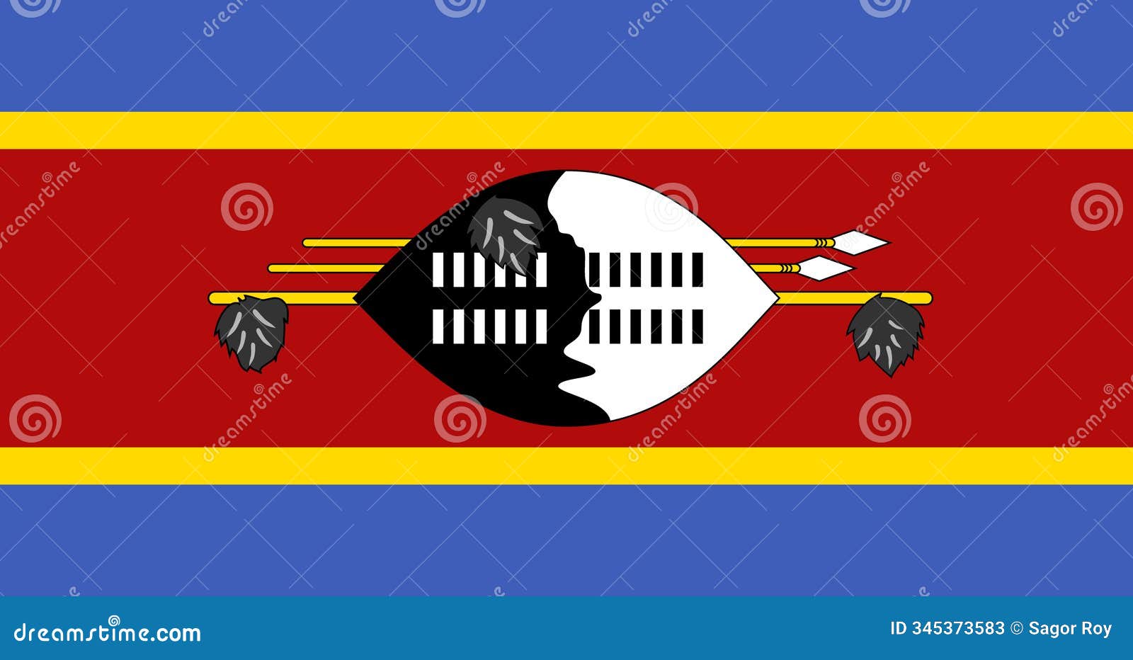 Eswatini Flag In Map, Eswatini Map With Flag, Country Map, Eswatini ...