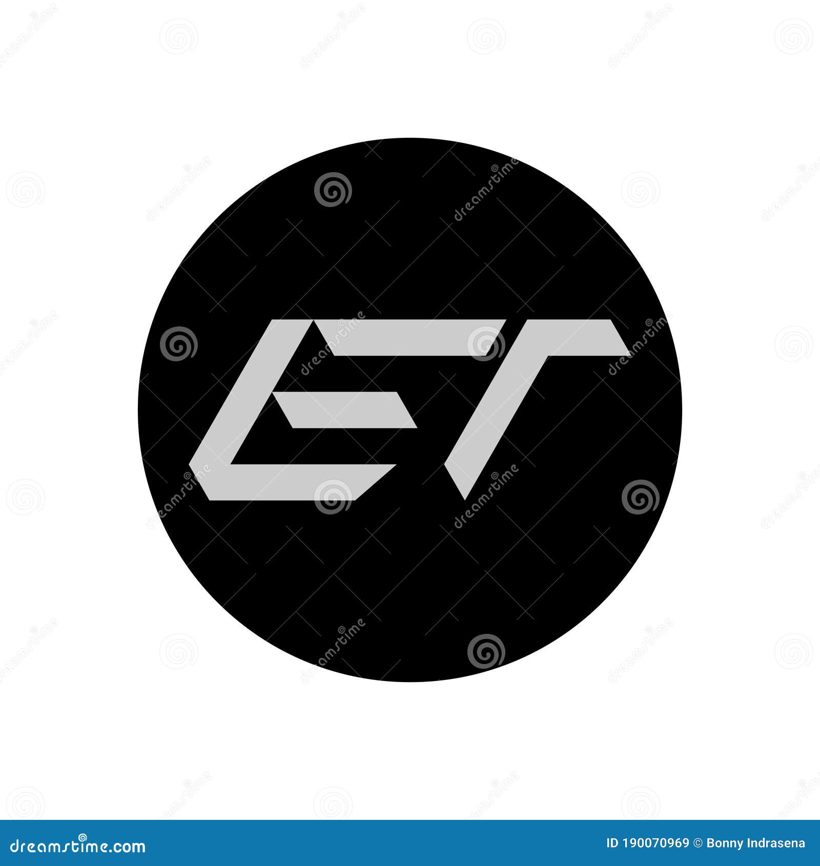 ET Letter Logo Design with Simple Style Stock Vector - Illustration of ...