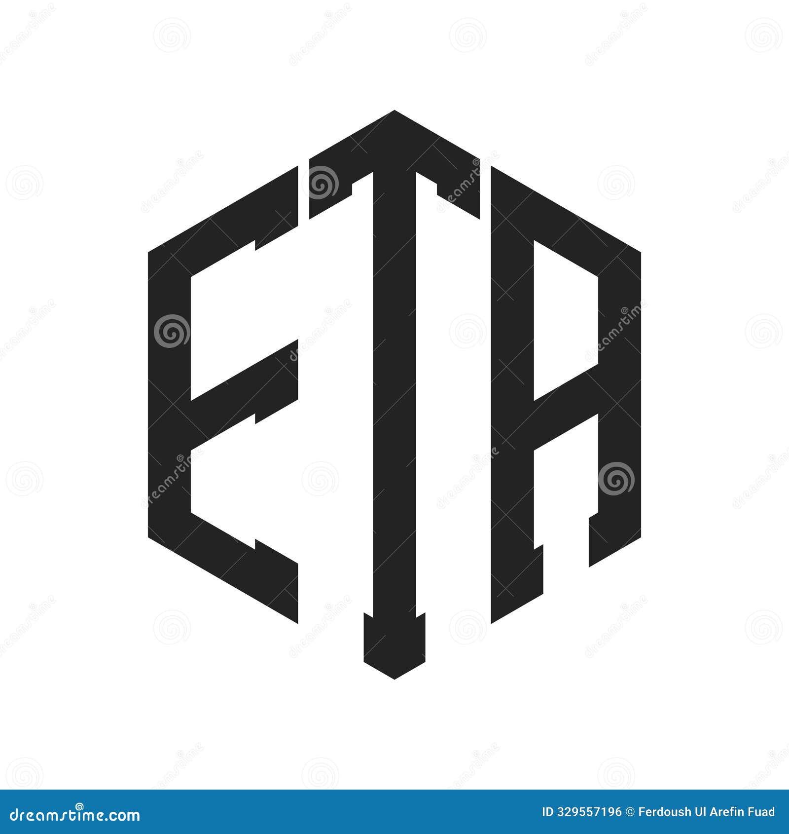 ETA Logo Design. Initial Letter ETA Monogram Logo Using Hexagon Shape ...