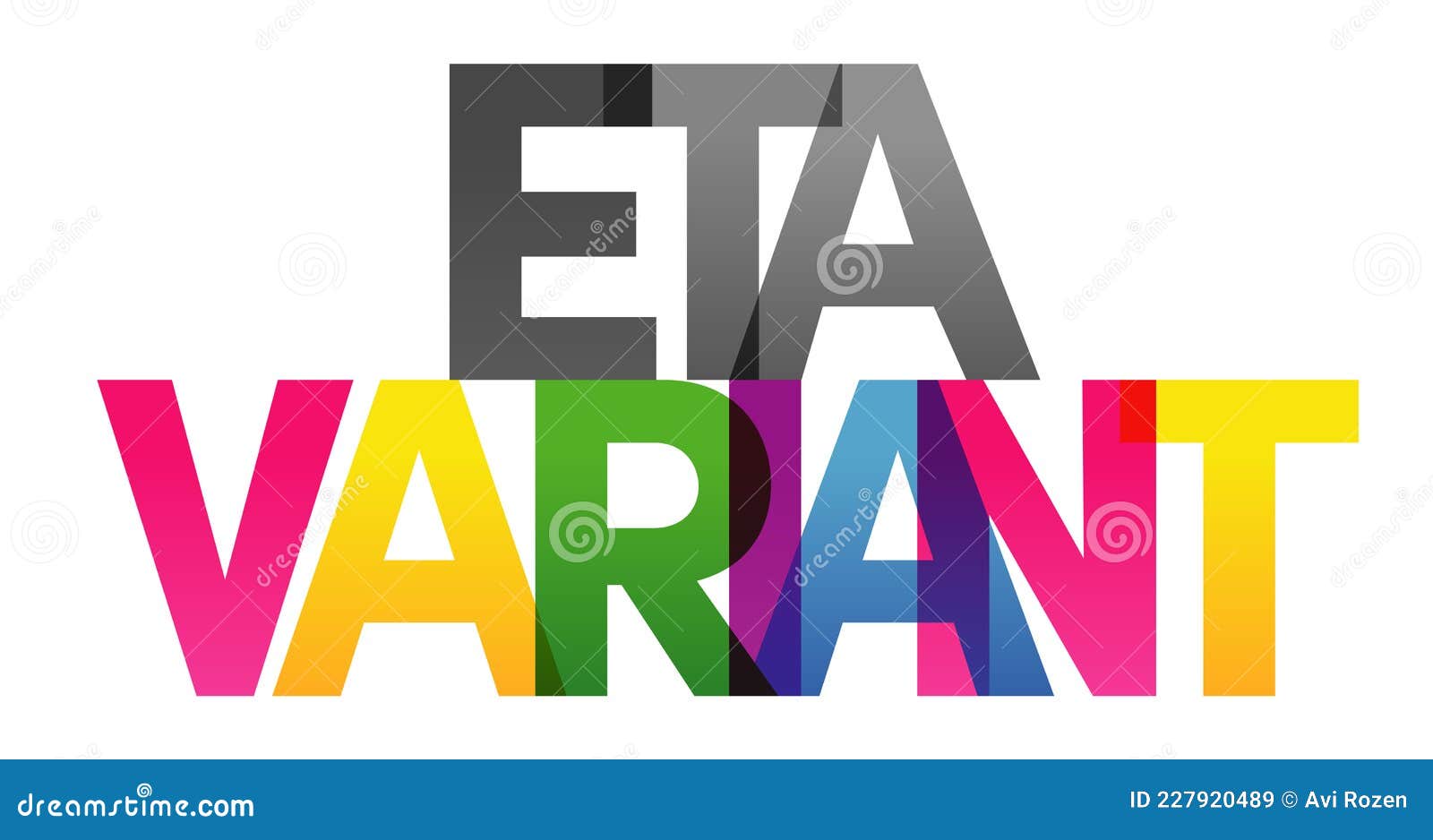 ETA VARIANT Colored Rainbow Text Cartoon Vector | CartoonDealer.com ...